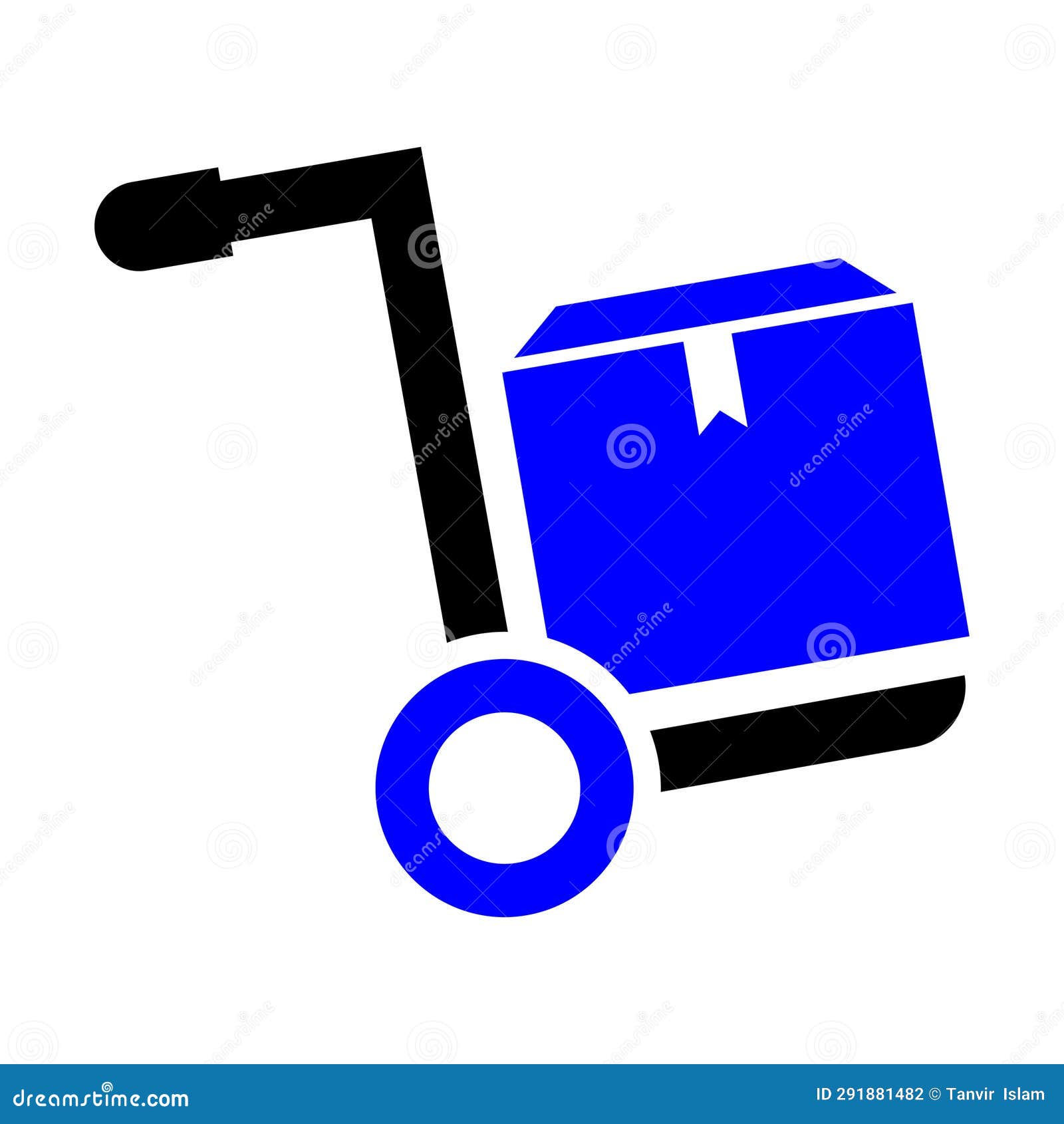 Hand Cart Icon stock illustration. Illustration of graphic - 291881482