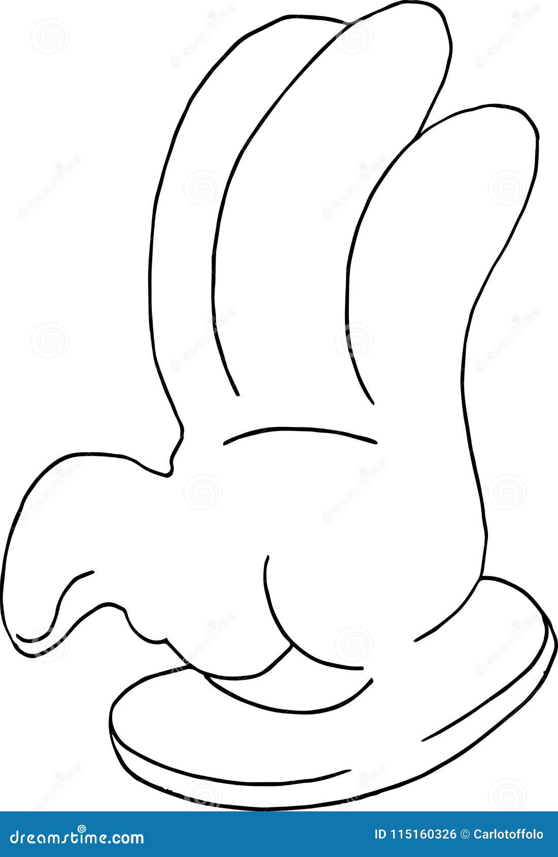 Cartoon hand - Vector stock vector. Illustration of drawing - 115160326