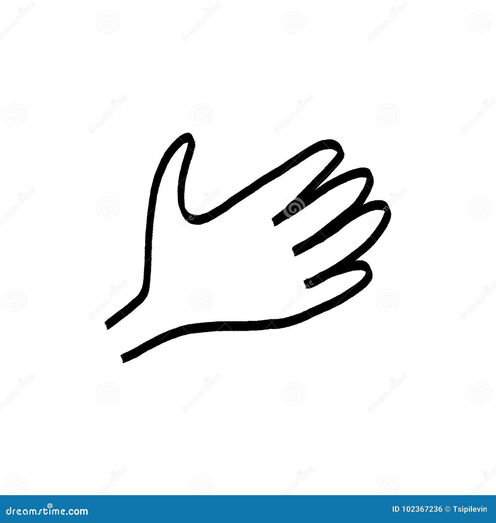 Hand cartoon stock illustration. Illustration of concept - 102367236