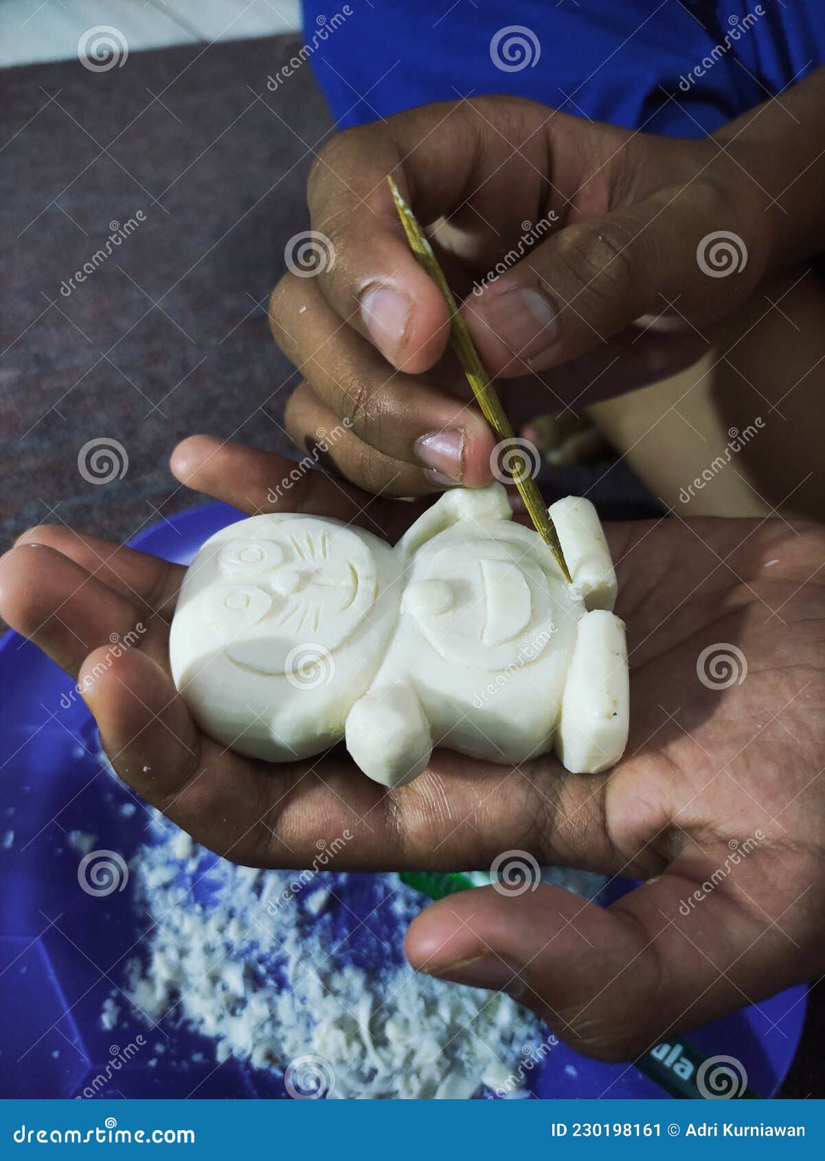 Hand Carved a Statue from Bath Soap Stock Image - Image of nail, limb ...