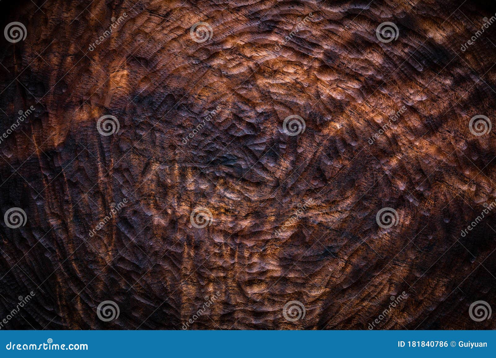 Hand Carved Texture. Black Walnut Wood Texture Background. Knife Carved ...