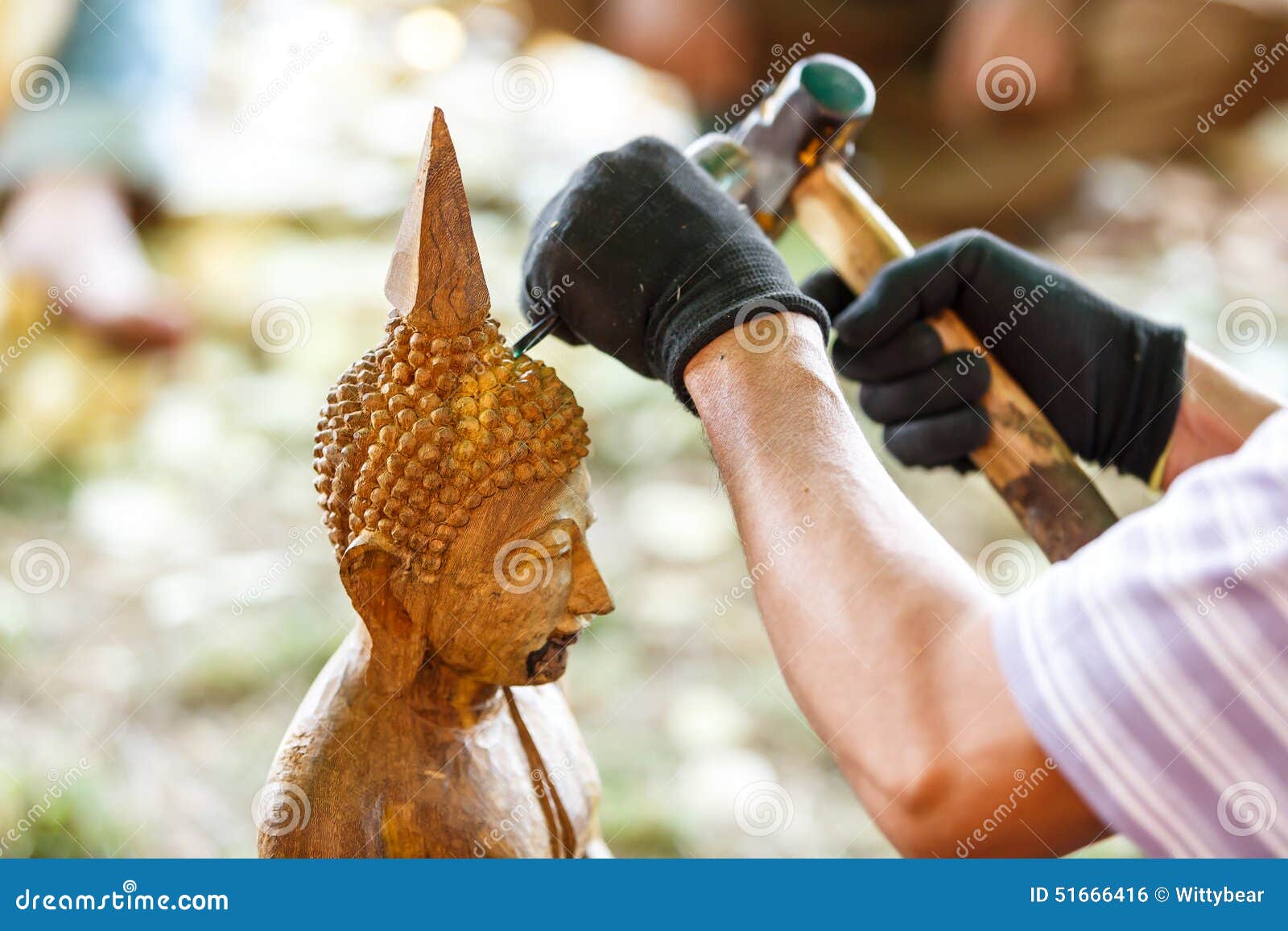 Hand of Carver Carving Wood Stock Photo - Image of closeup, equipment ...