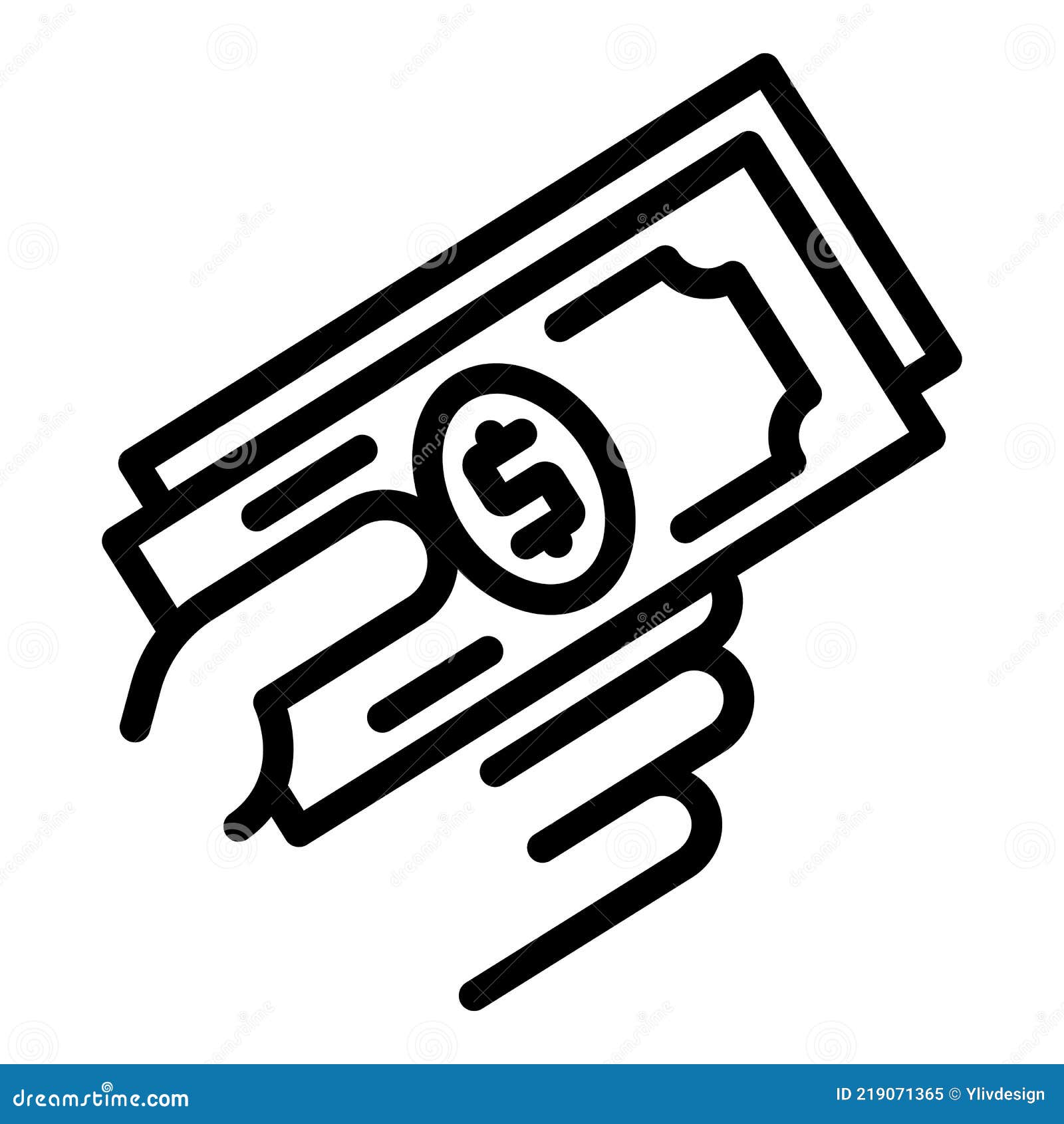 Hand Cash Icon, Outline Style Stock Vector - Illustration of rich ...