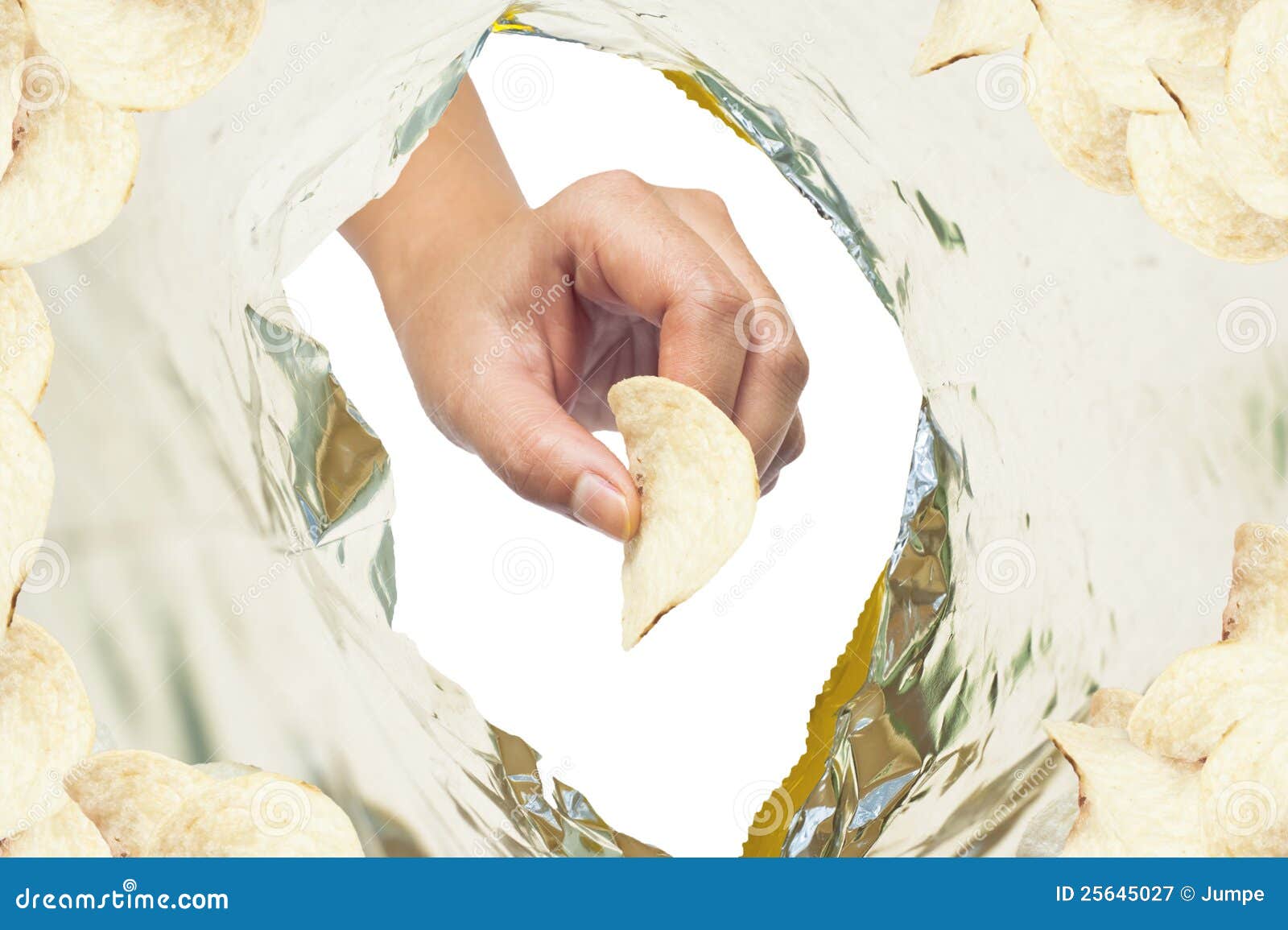 Hand Catch Snack in Plastic Stock Image - Image of plastic, wrap: 25645027