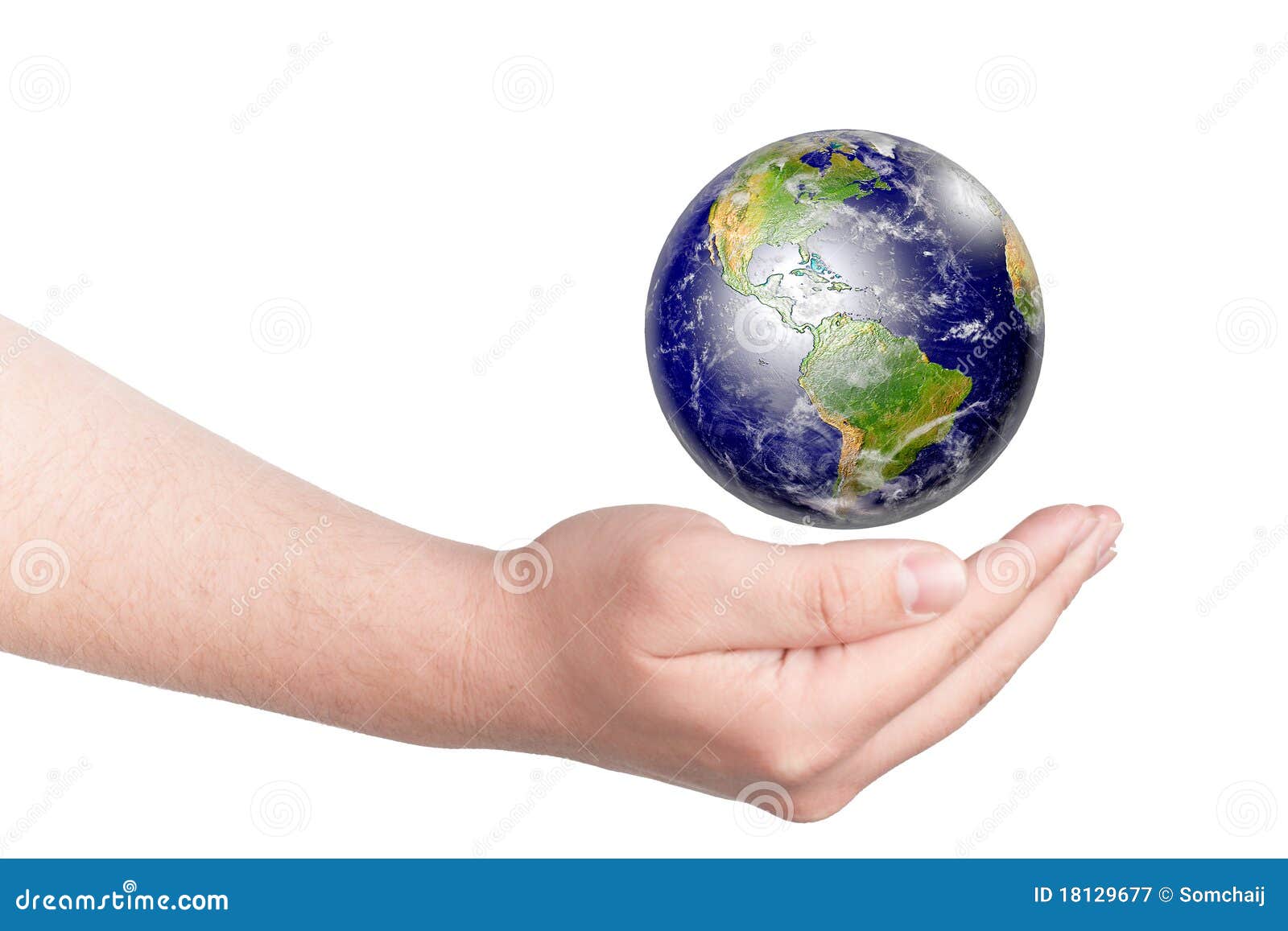 Hand Catching The Falling Earth Stock Illustration - Illustration of ...