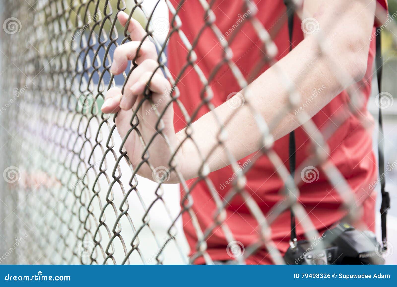 Hand Catching Mesh Cage.. the Prisoner Want Freedom. Stock Photo ...