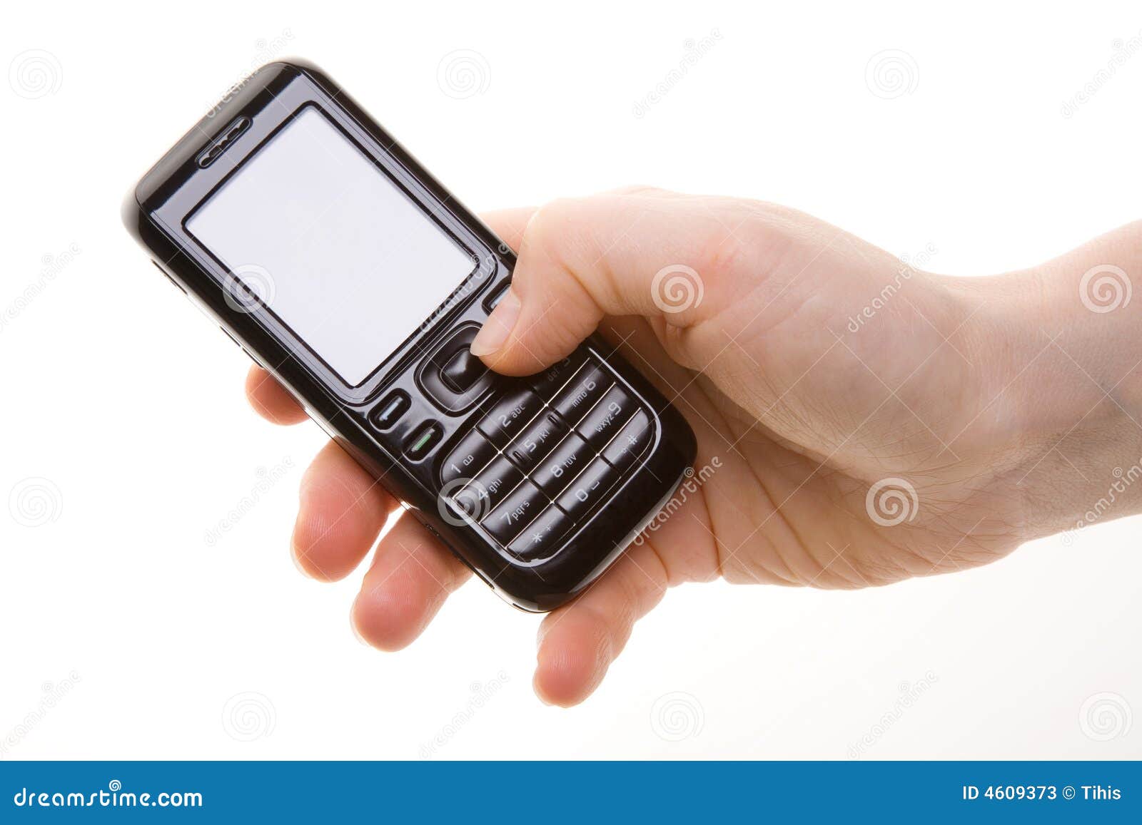 Hand with cell phone stock image. Image of technology - 4609373