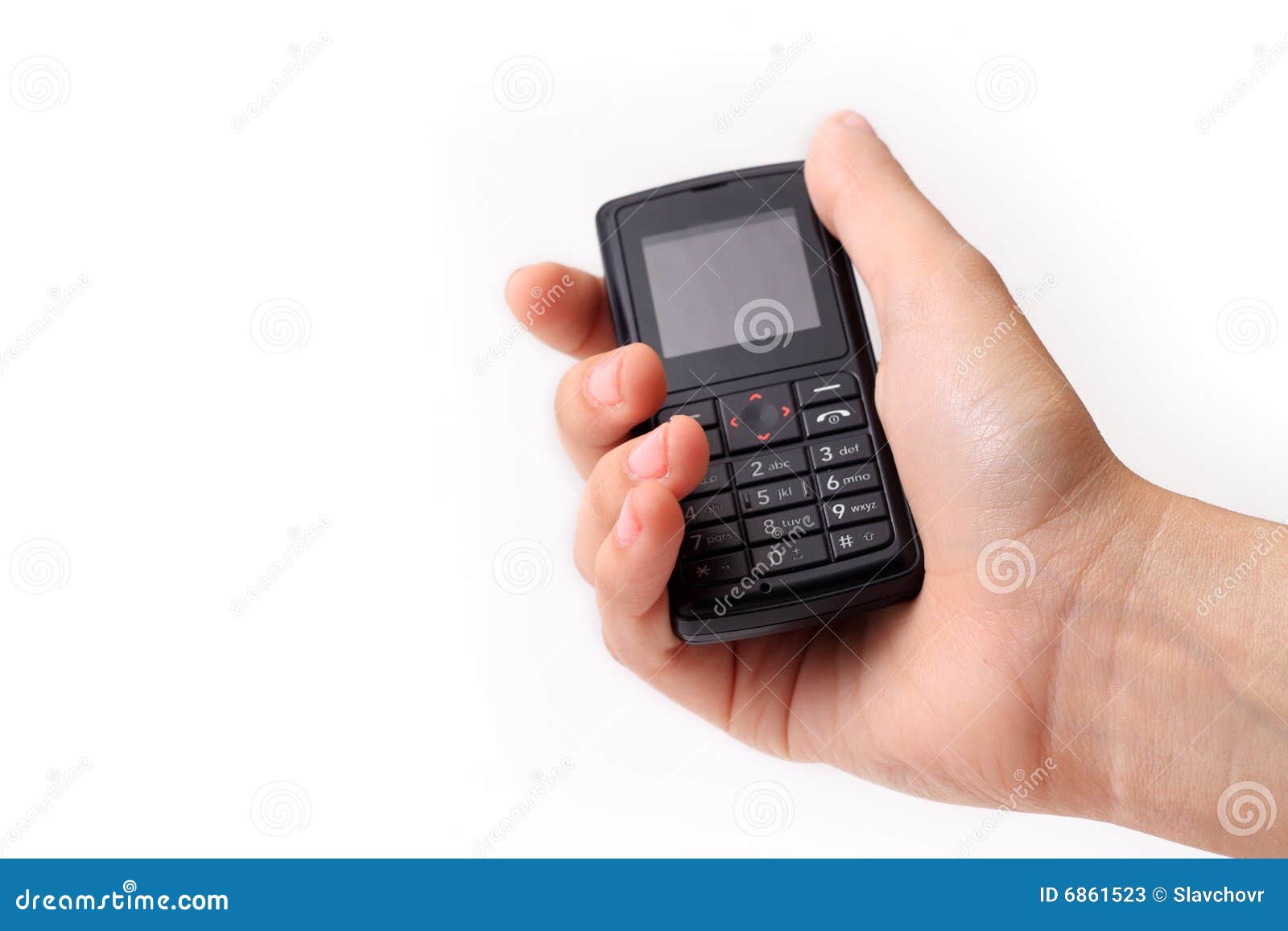 Hand with cell phone stock image. Image of female, white - 6861523