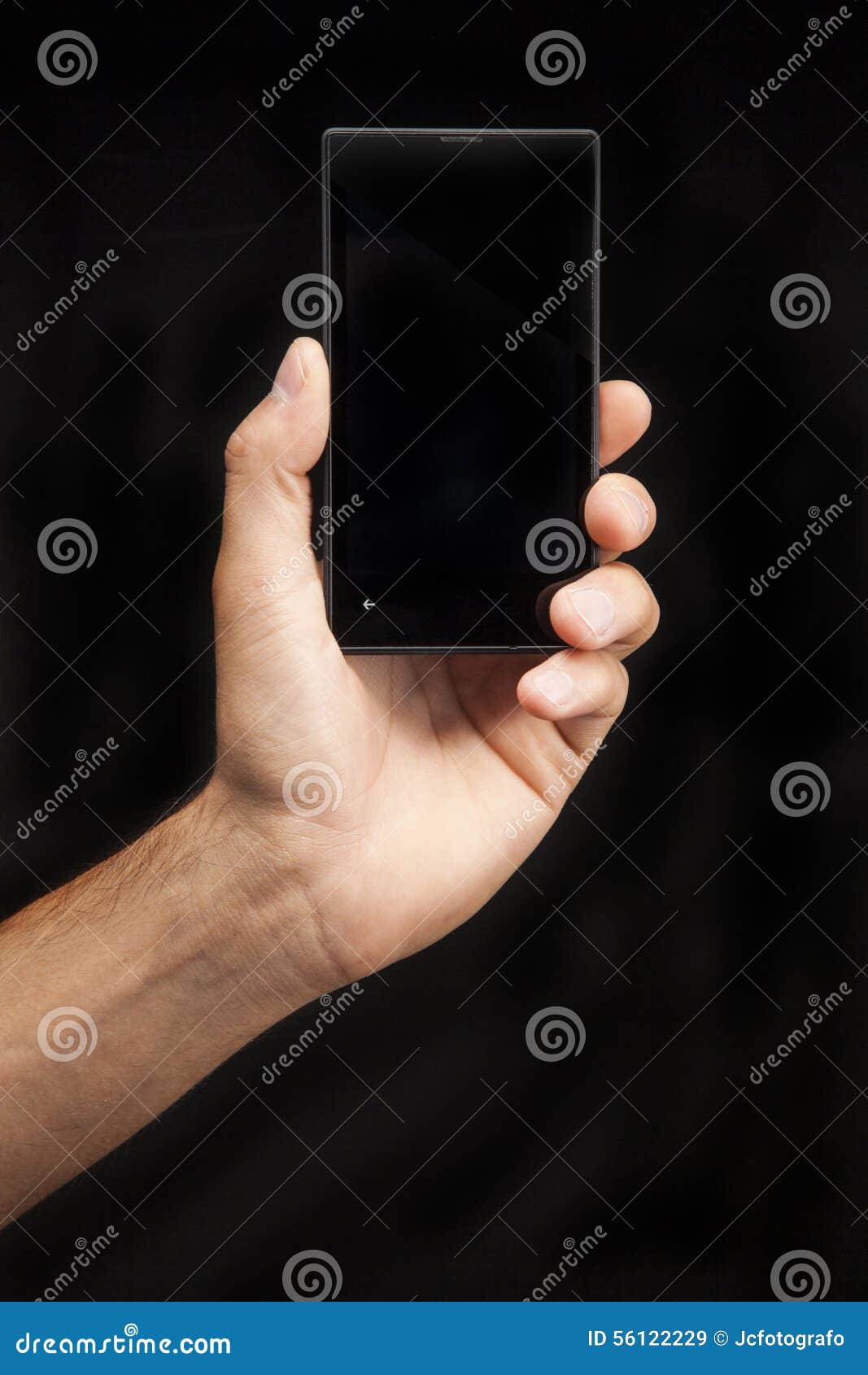Hand with cellphone stock image. Image of electronic - 56122229