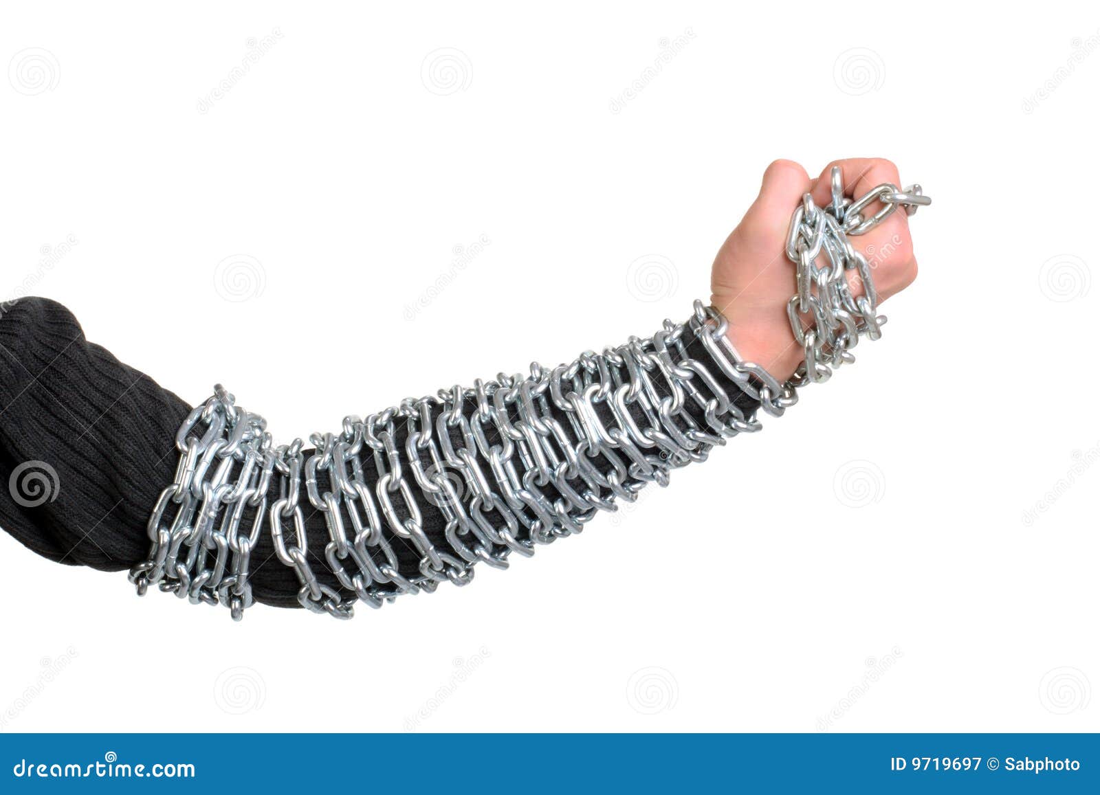 Hand and chain stock image. Image of caucasian, grey, join - 9719697