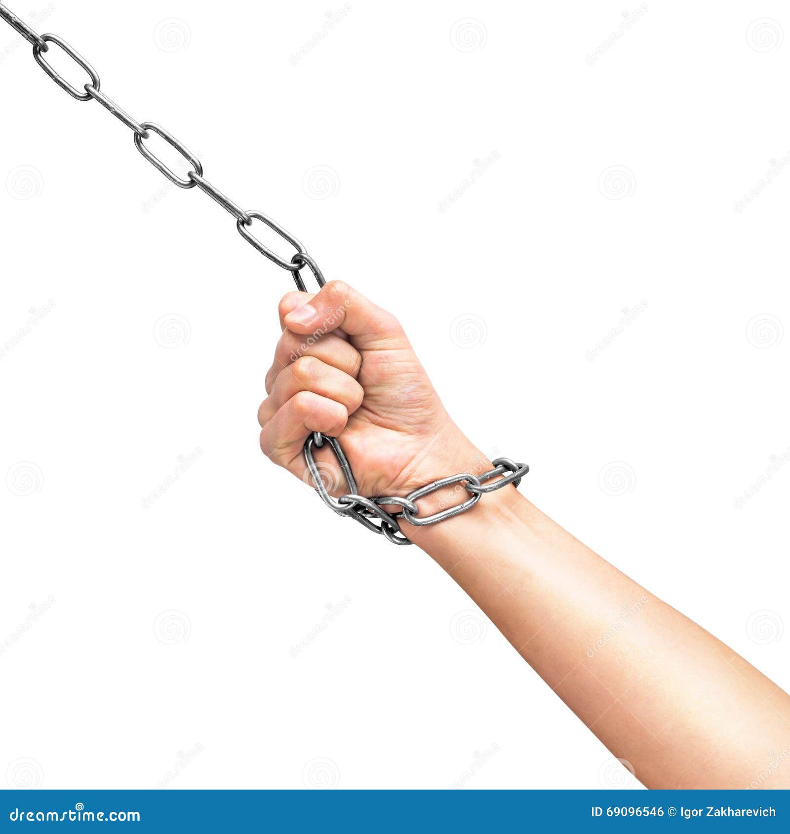 Hand with CHAIN stock photo. Image of hopelessness, background - 69096546