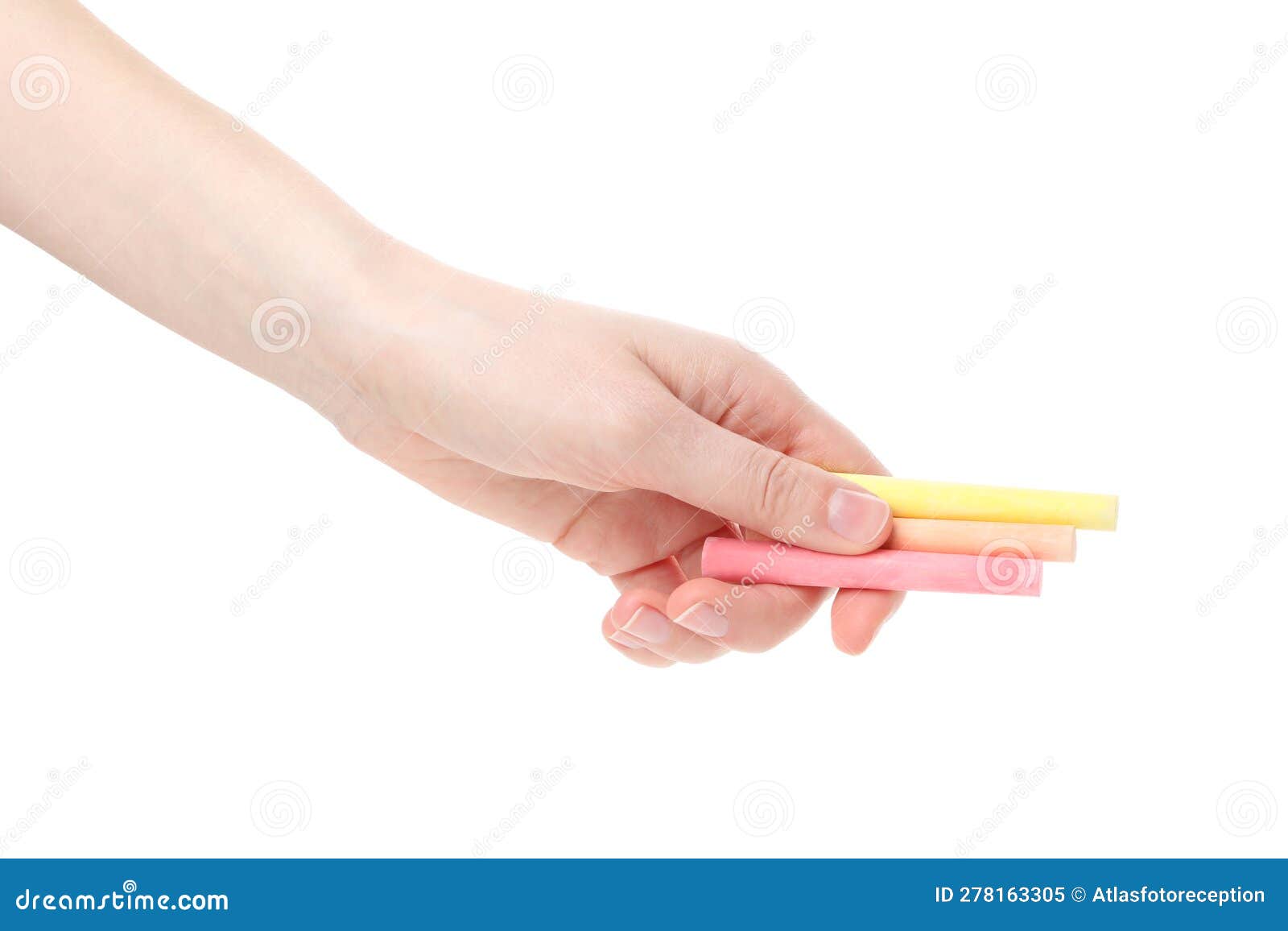 Hand with Chalk Isolated on White Background, PNG Stock Image - Image ...
