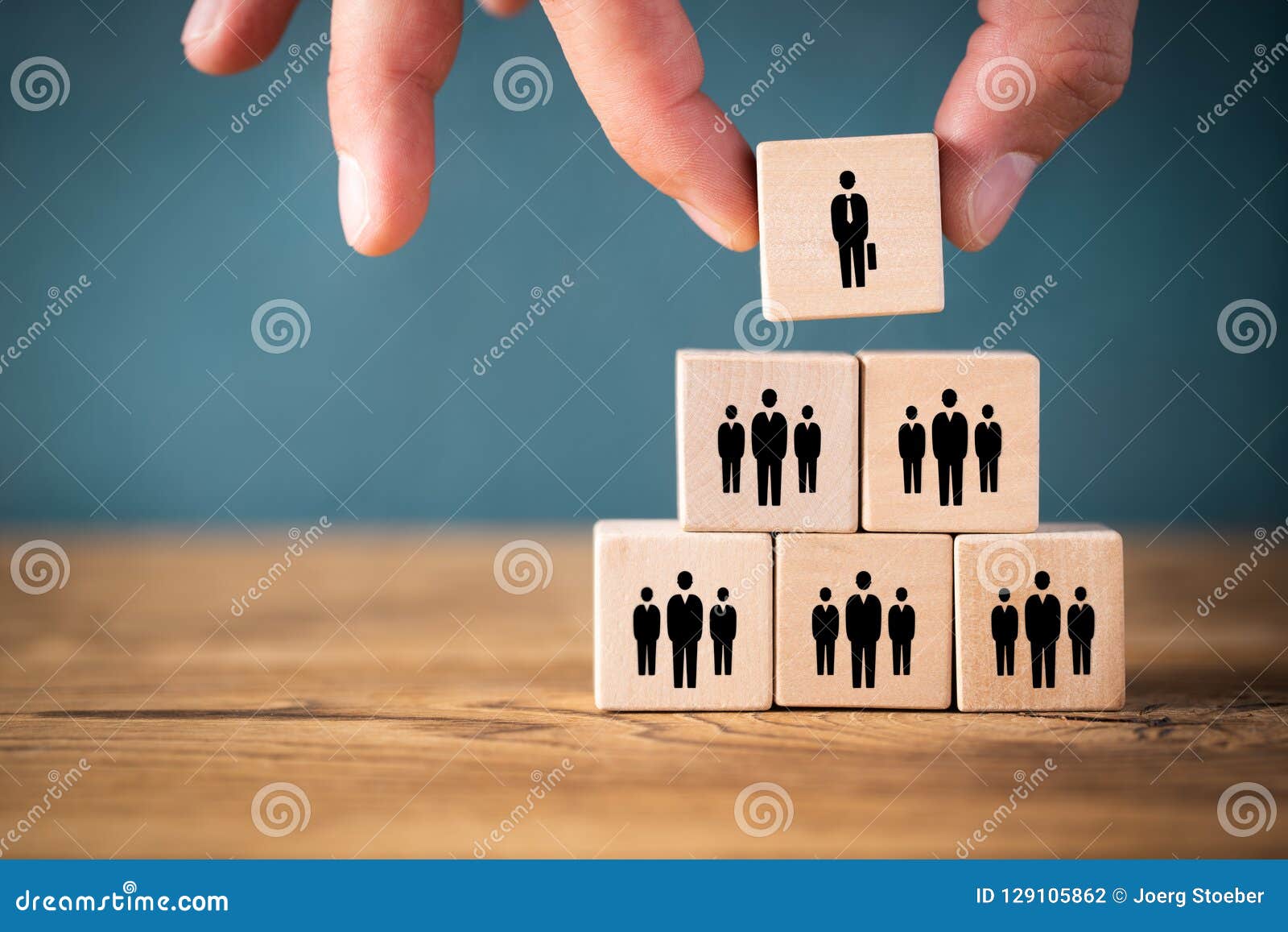 Organization and Team Structure Symbolized with Cubes Stock Photo ...