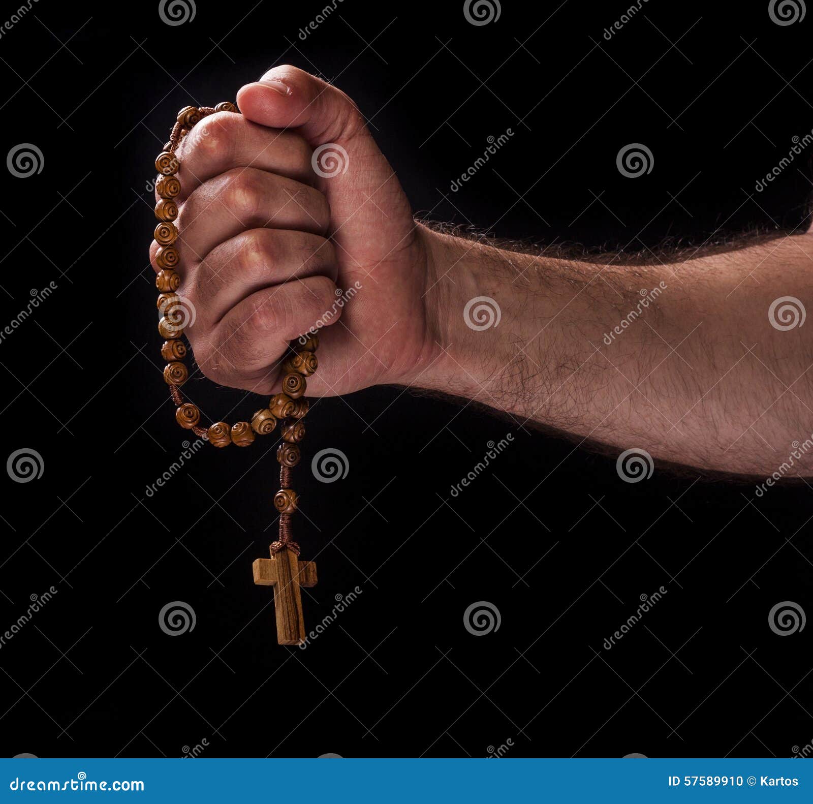 Hand with a chaplet stock photo. Image of forgiveness - 57589910