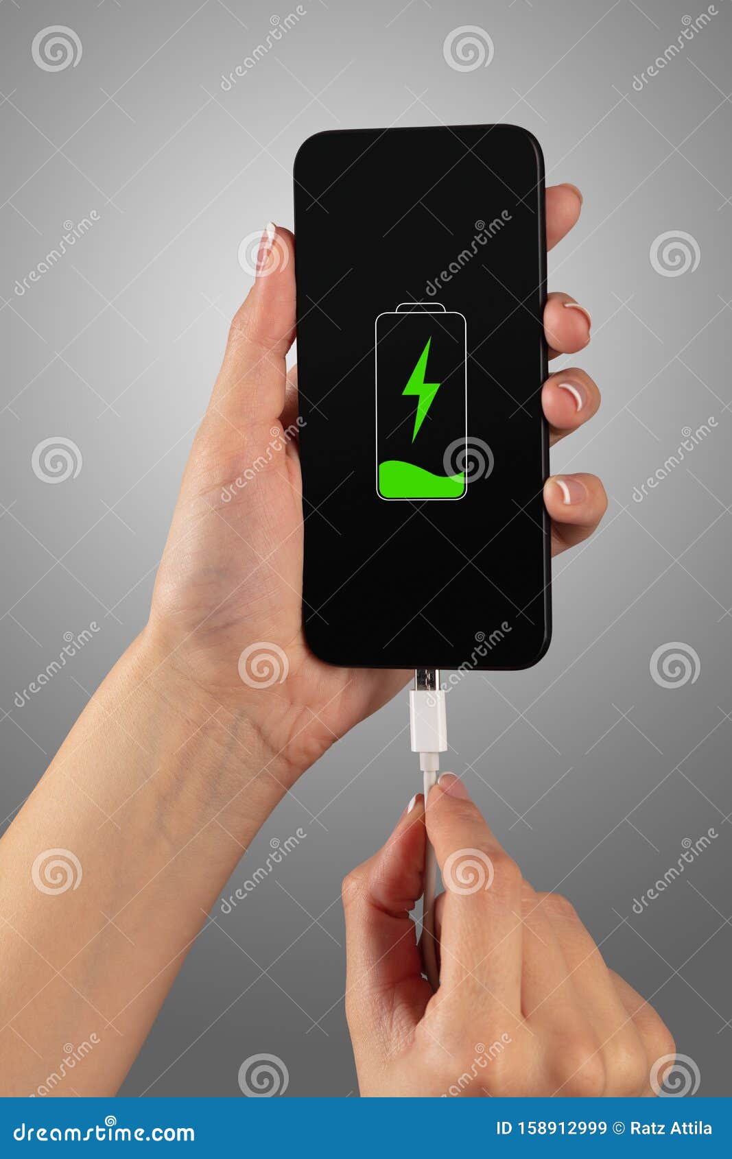 Hand charging phone stock image. Image of finger, bank - 158912999