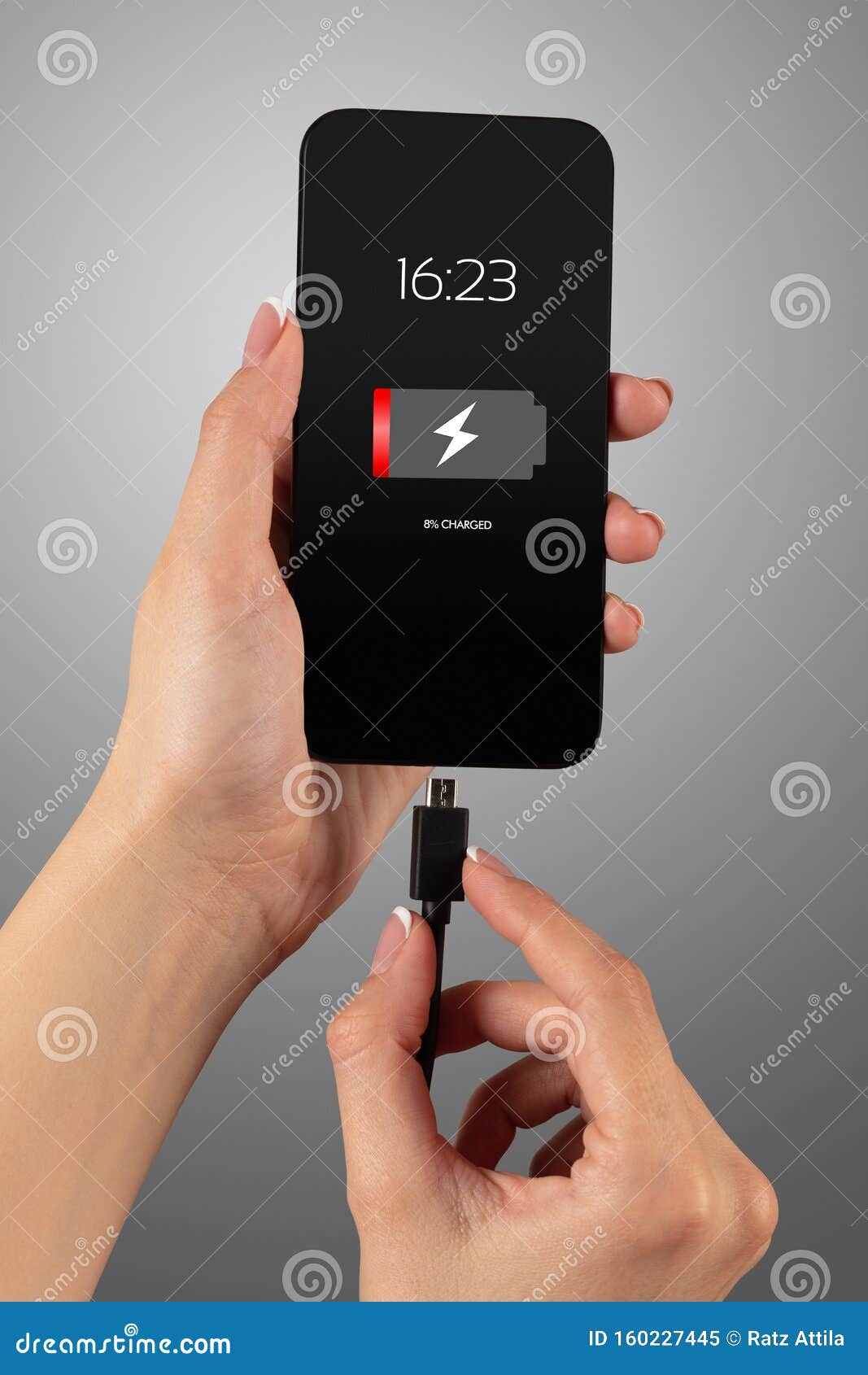 Hand charging phone stock image. Image of full, mobility - 160227445