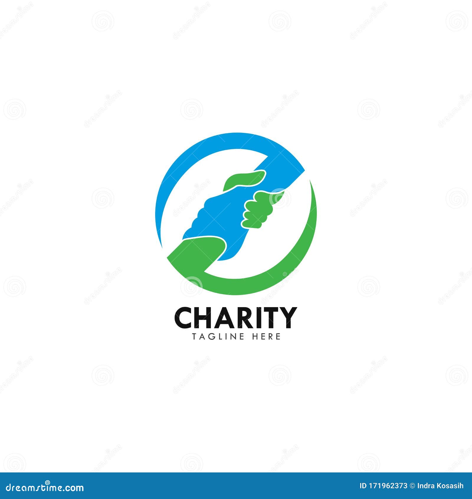 Hand Charity Logo Template Vector Icon Illustration Stock Vector ...