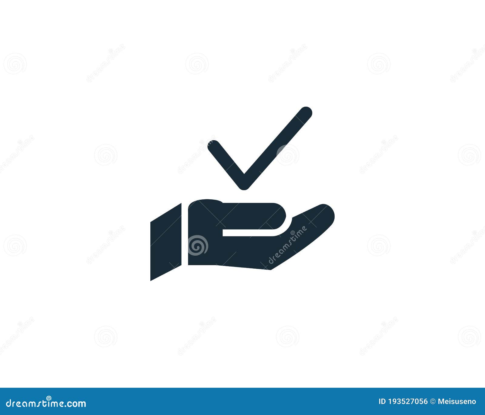 Hand, Check Mark Icon Vector Logo Template Illustration Design Stock ...