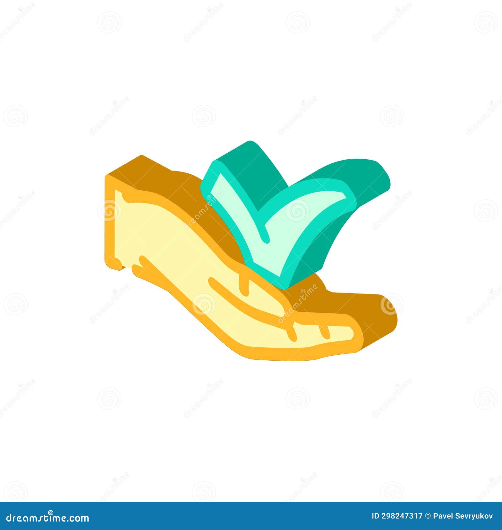Hand Check Mark Isometric Icon Vector Illustration Stock Vector ...