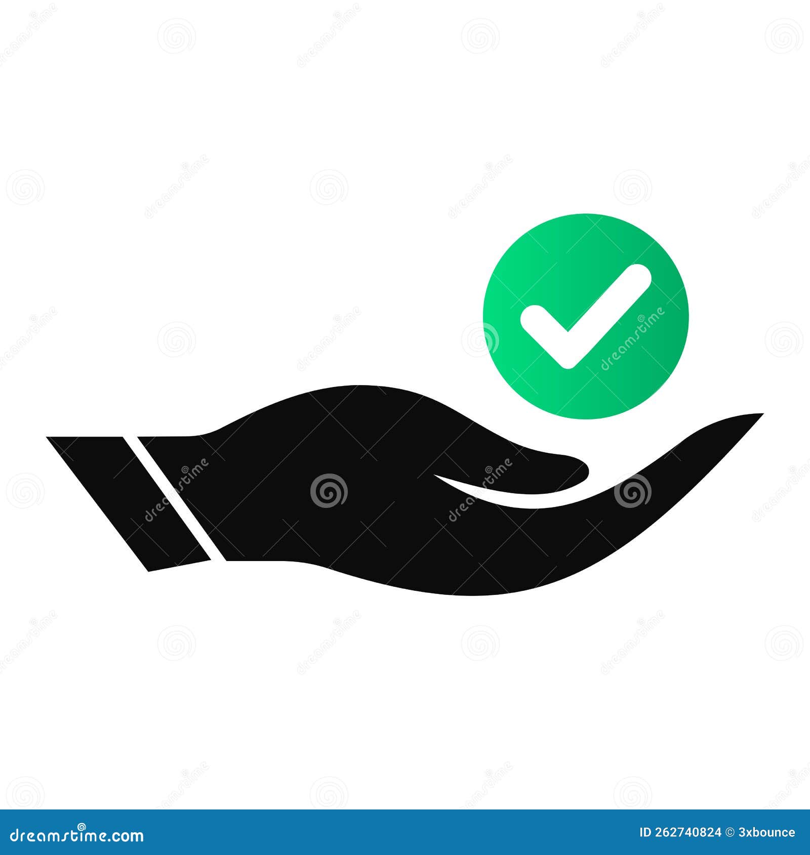 Hand Check Mark Logo Design. Tik Mark Logo with Hand Concept Vector ...