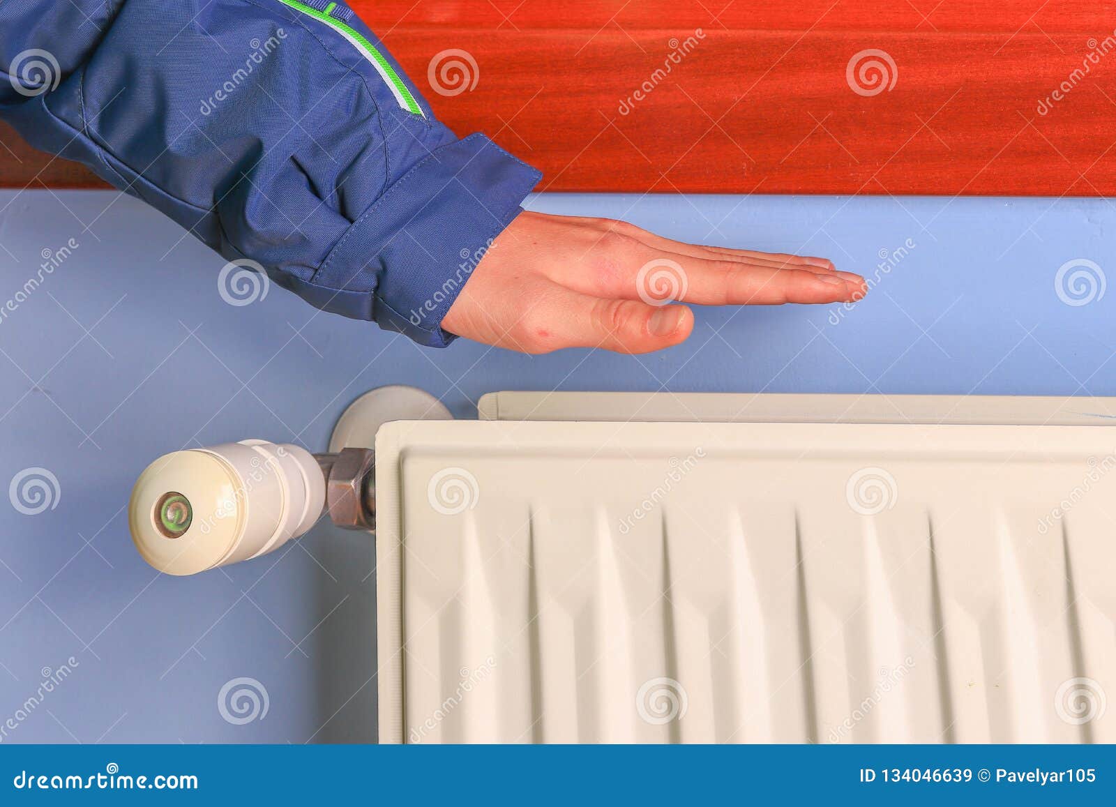 Hand Check Whether the Radiator is Working Stock Image - Image of ...