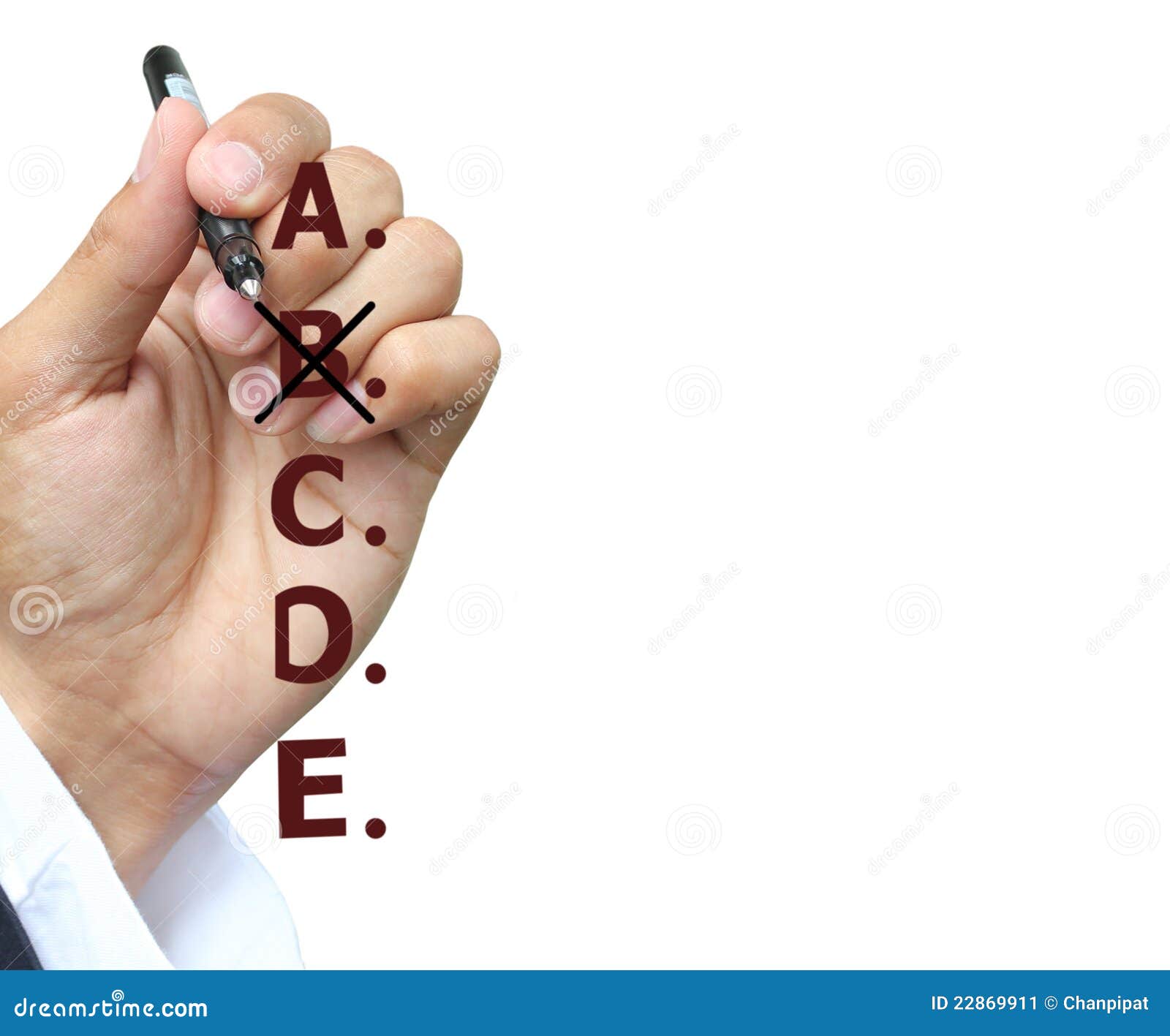Hand checking choice stock image. Image of score, hand - 22869911