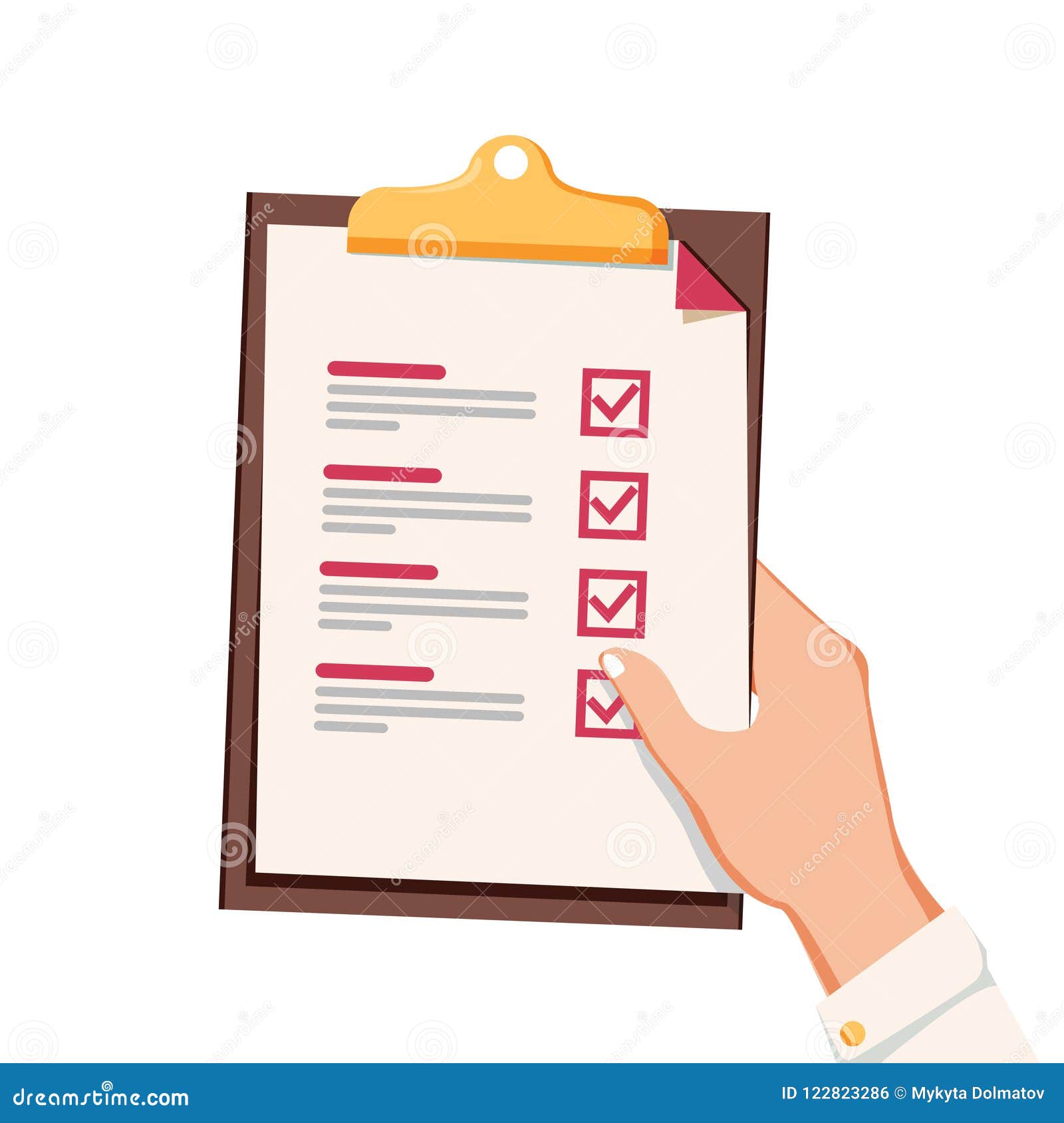 Hand with Checklist. Hand Holding and Completing Checklist on Clipboard ... Hand with Checklist. Hand Holding and Completing Checklist on Clipboard ...