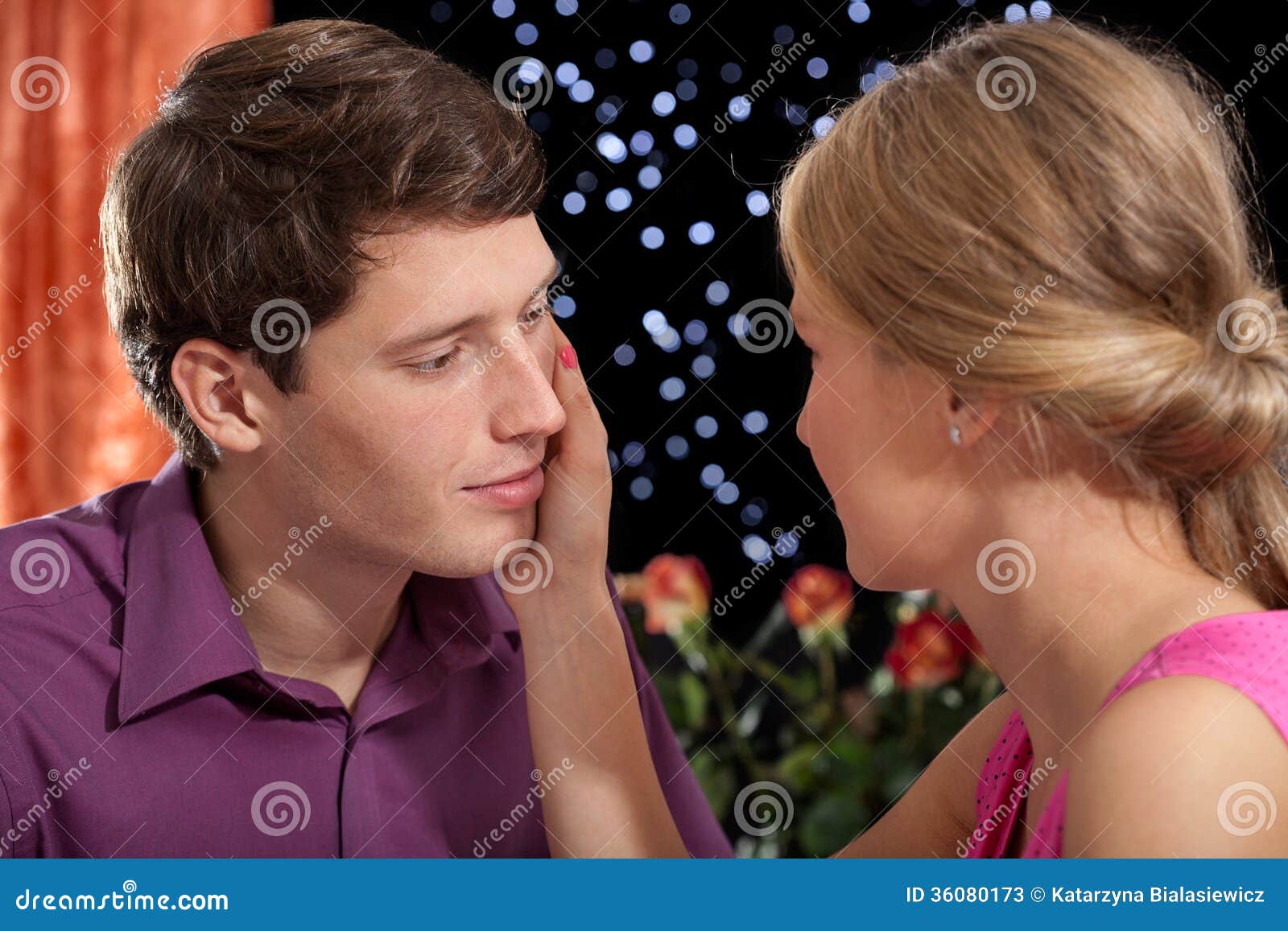 Hand on cheek stock image. Image of glancing, connection - 36080173