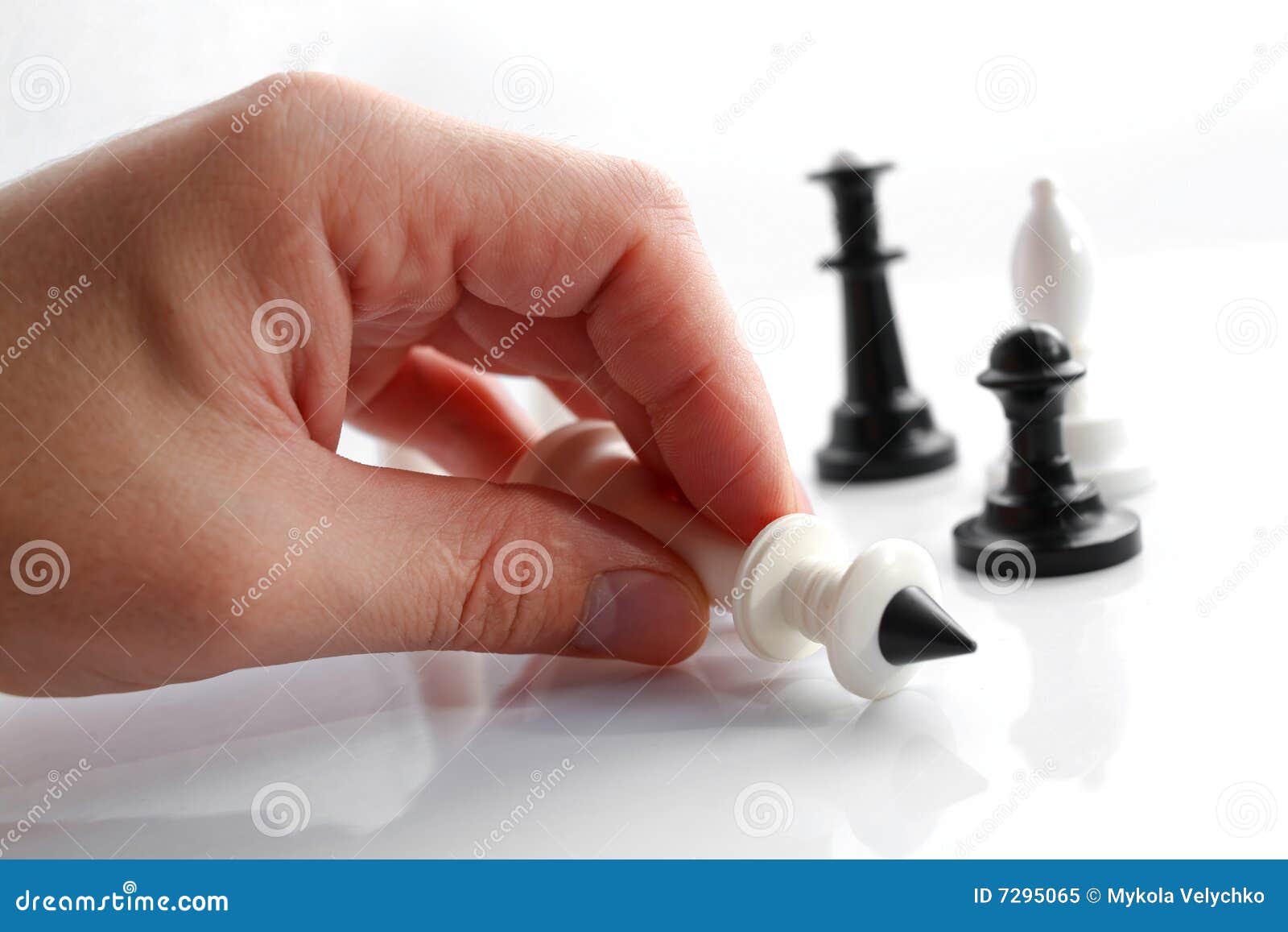 A hand with chess stock image. Image of competition, strategy - 7295065