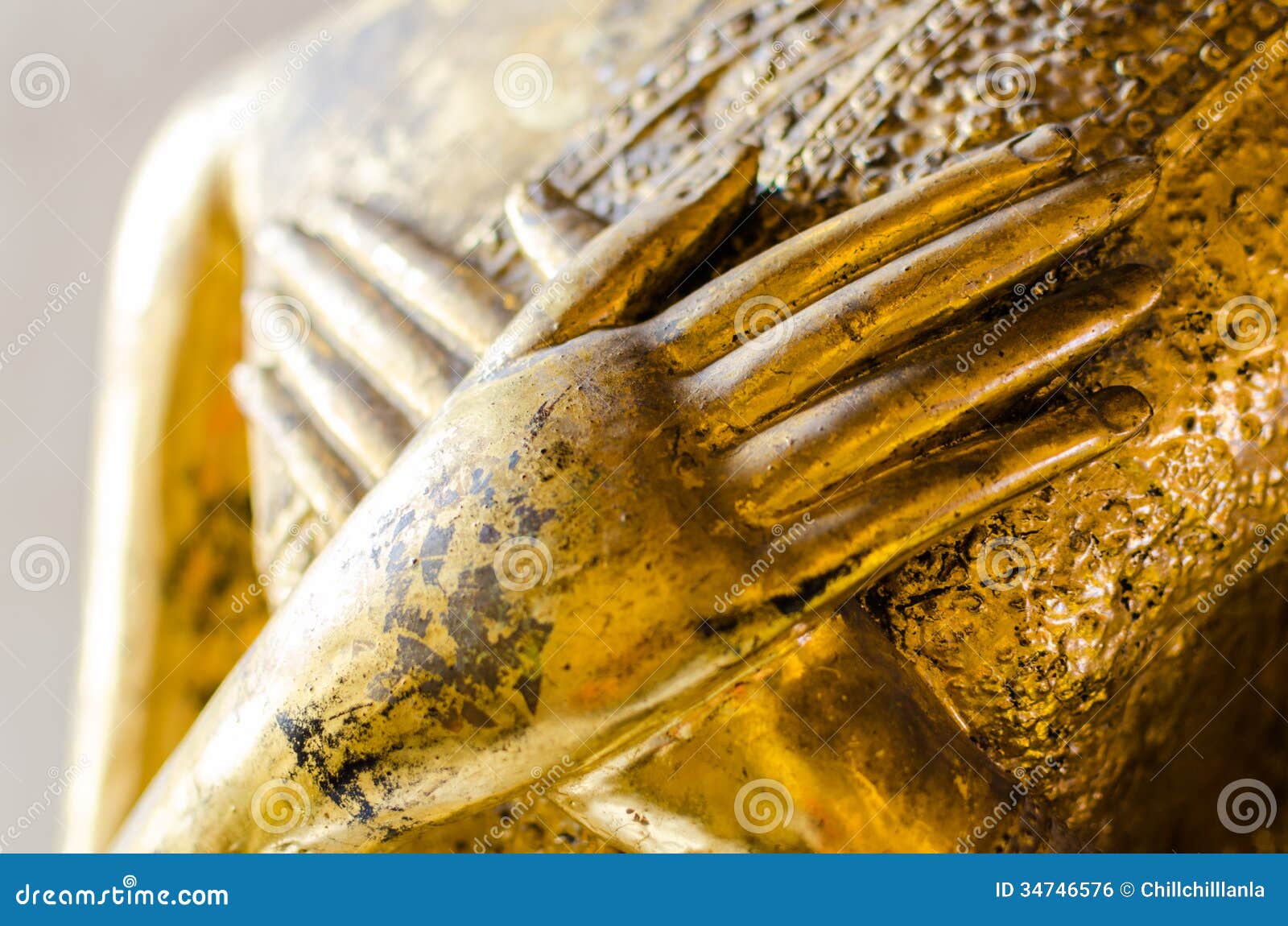 Hand on Chest Buddha Statue Stock Photo - Image of oriental, meditation ...