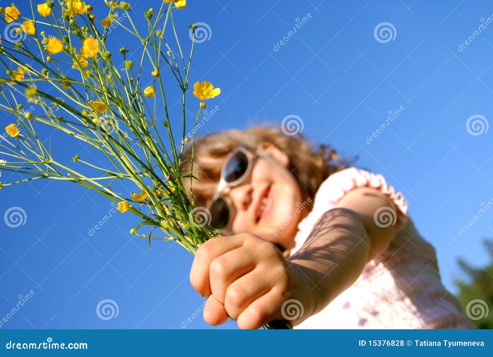 Hand of the Child with Flowers Stock Photo - Image of little, flower ...