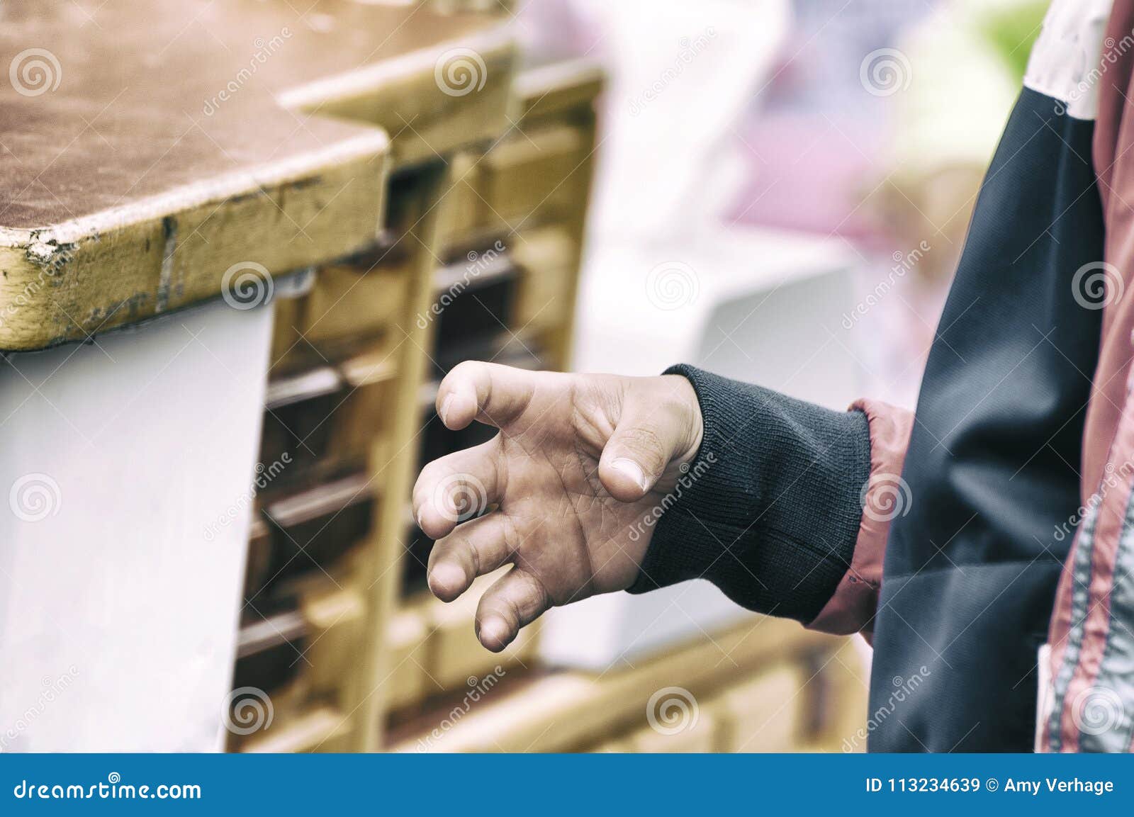 Hand of a child open stock image. Image of closeup, industry - 113234639