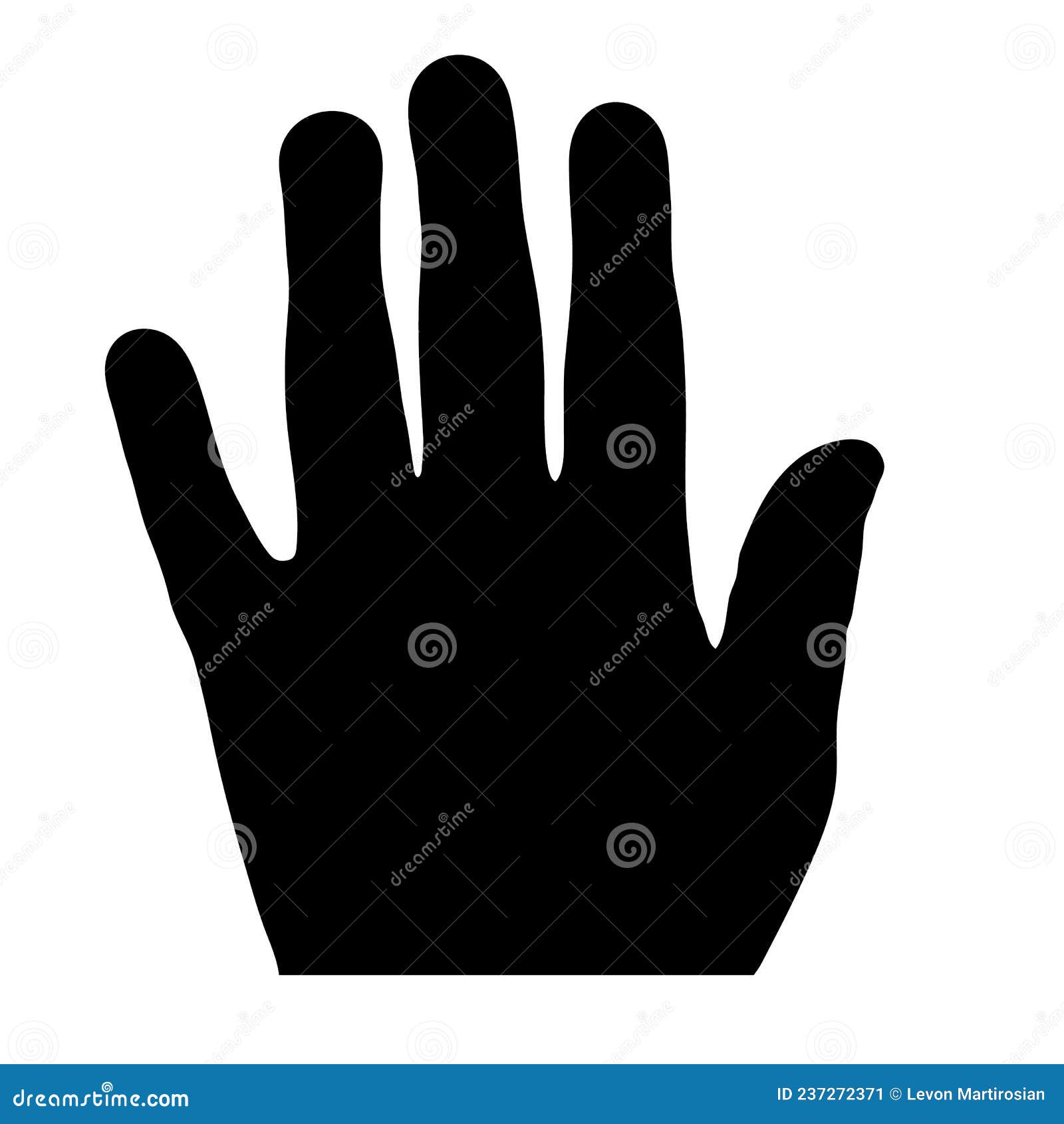 Hand of a Child on a White Background Vector Art. Stock Vector ...