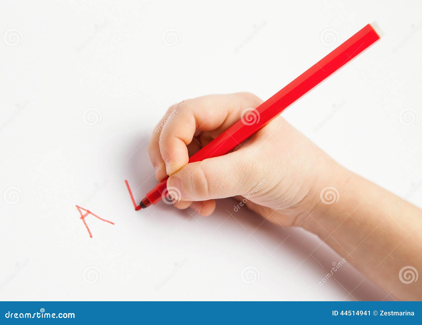 Hand of a Child Writing Letters Stock Image - Image of space, gesture ...