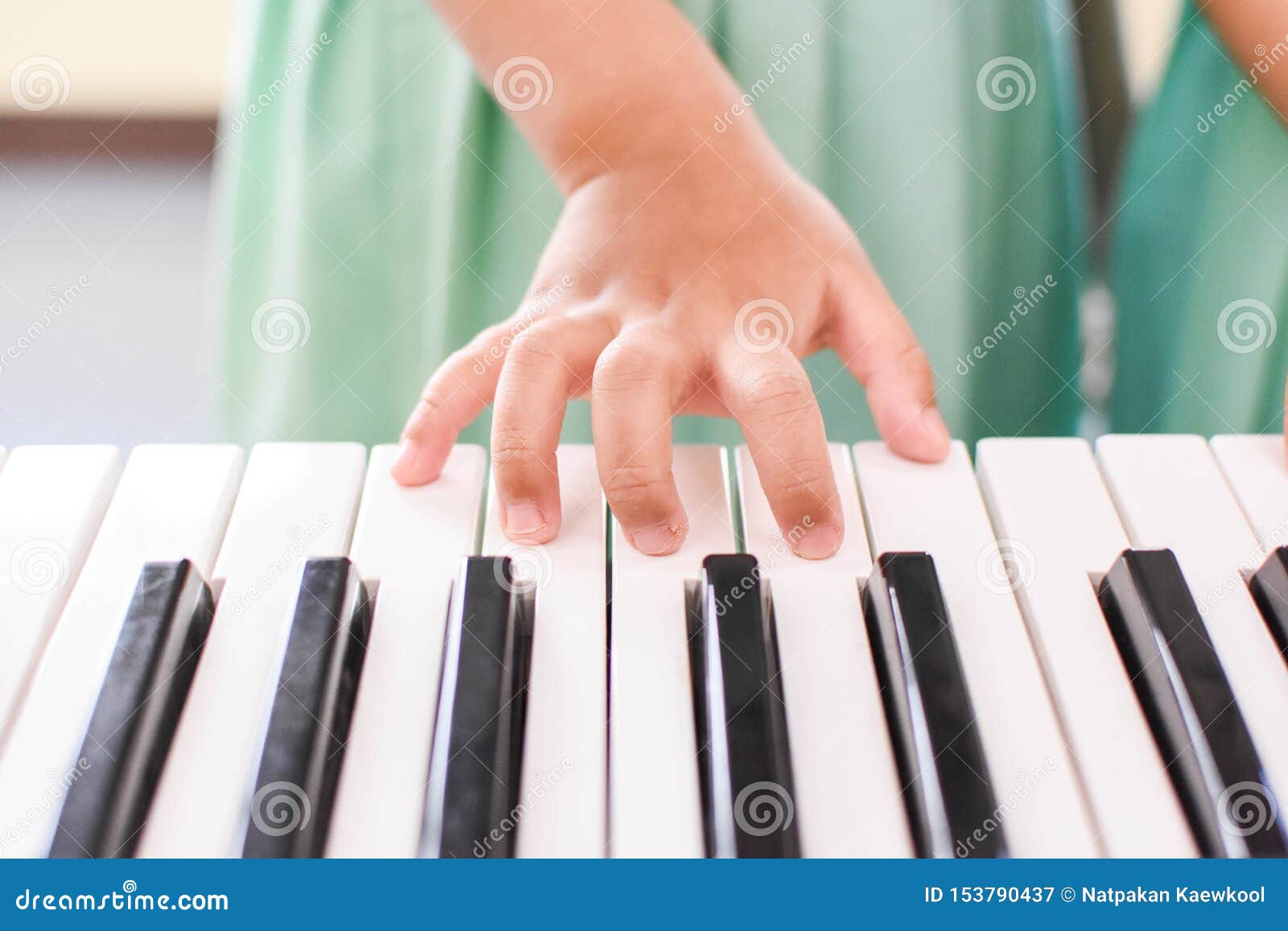 Hand Children Playing Keyboards Stock Image - Image of music, sound ...
