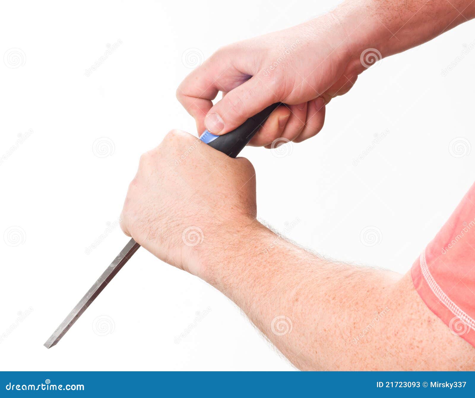 Hand with chisel stock image. Image of carpenter, wooden - 21723093