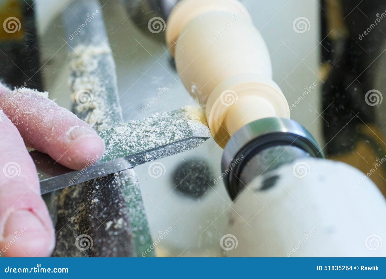 Hand with a Chisel in the Course of the Woodwork Stock Photo - Image of ...