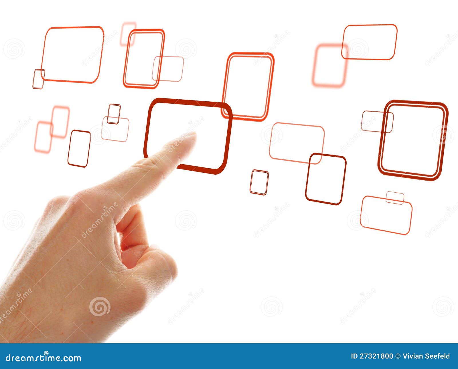 Hand Choosing Options Over Technology Background Royalty-Free Stock ...