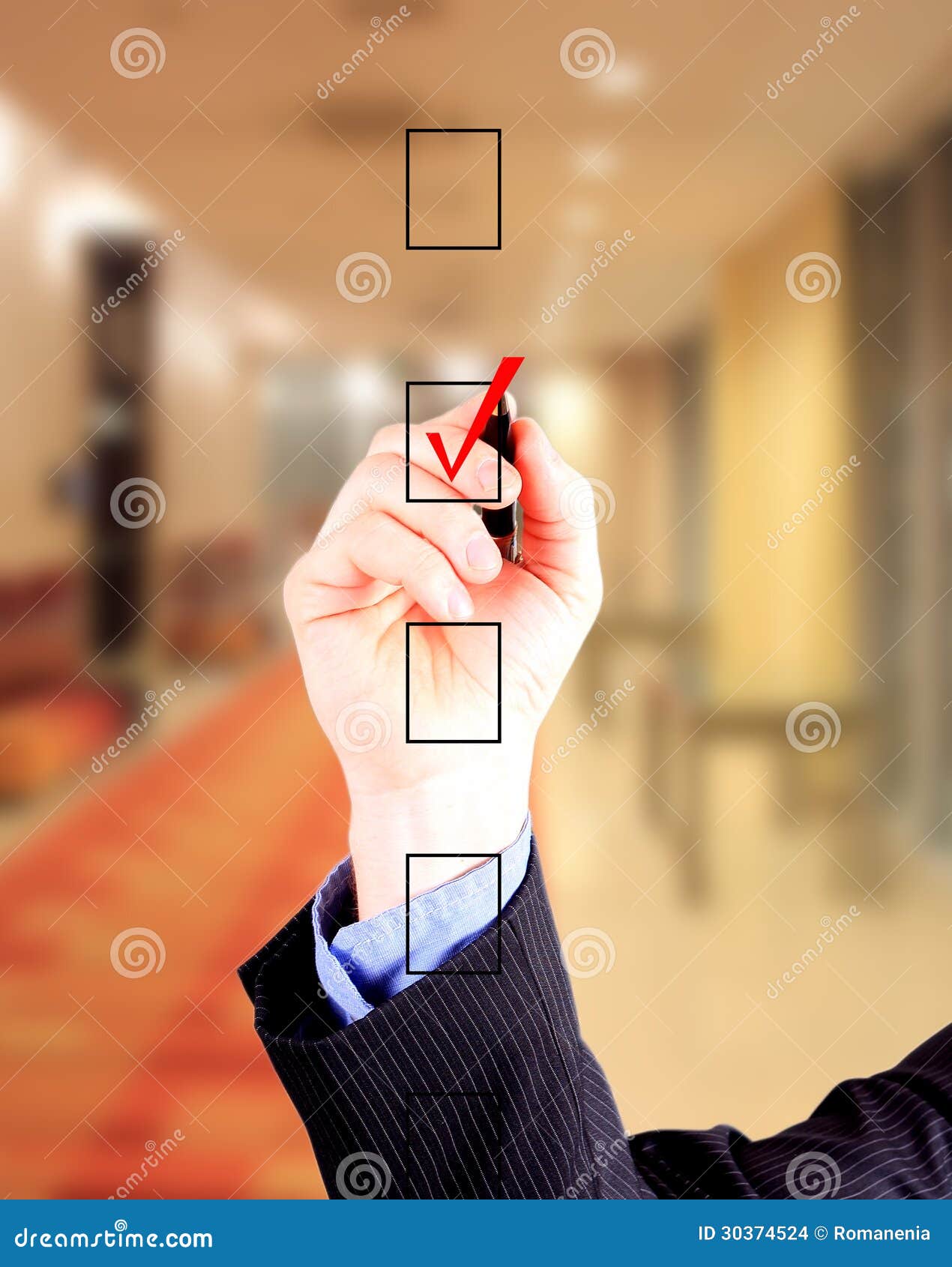 Hand Choosing One of Options Stock Photo - Image of background ...