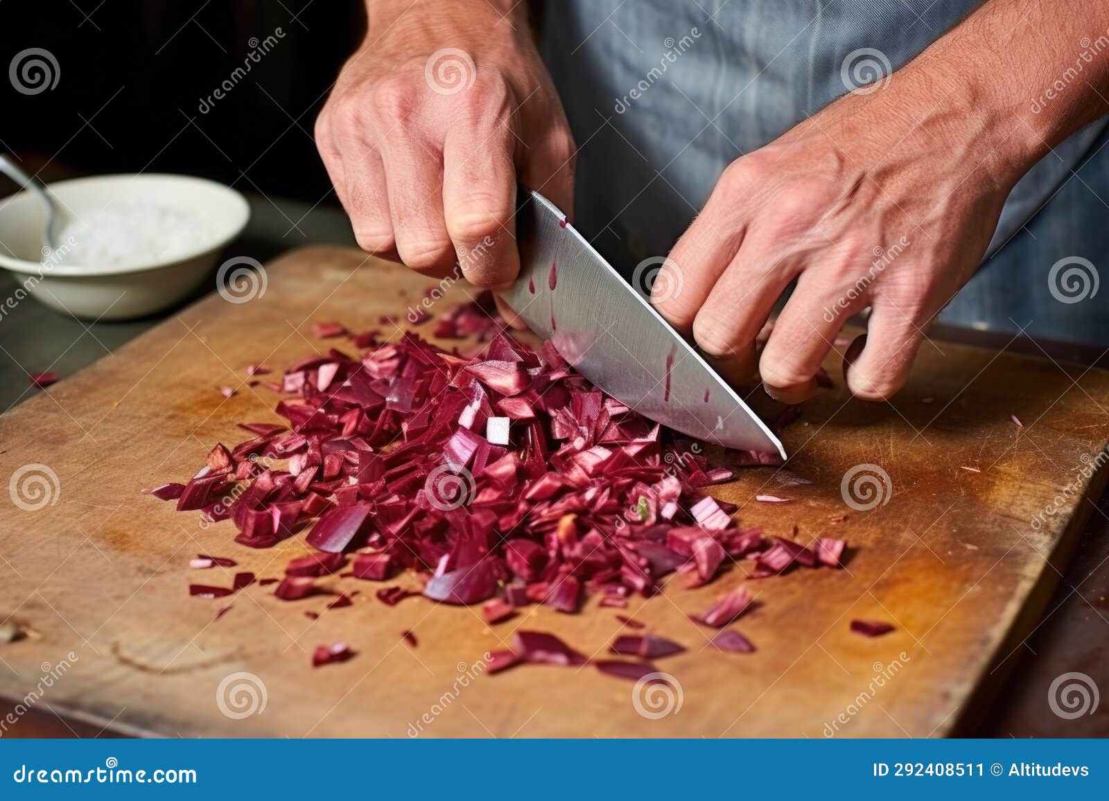 Hand Chopping Beetroot for Preparation of Borscht Stock Image - Image ...