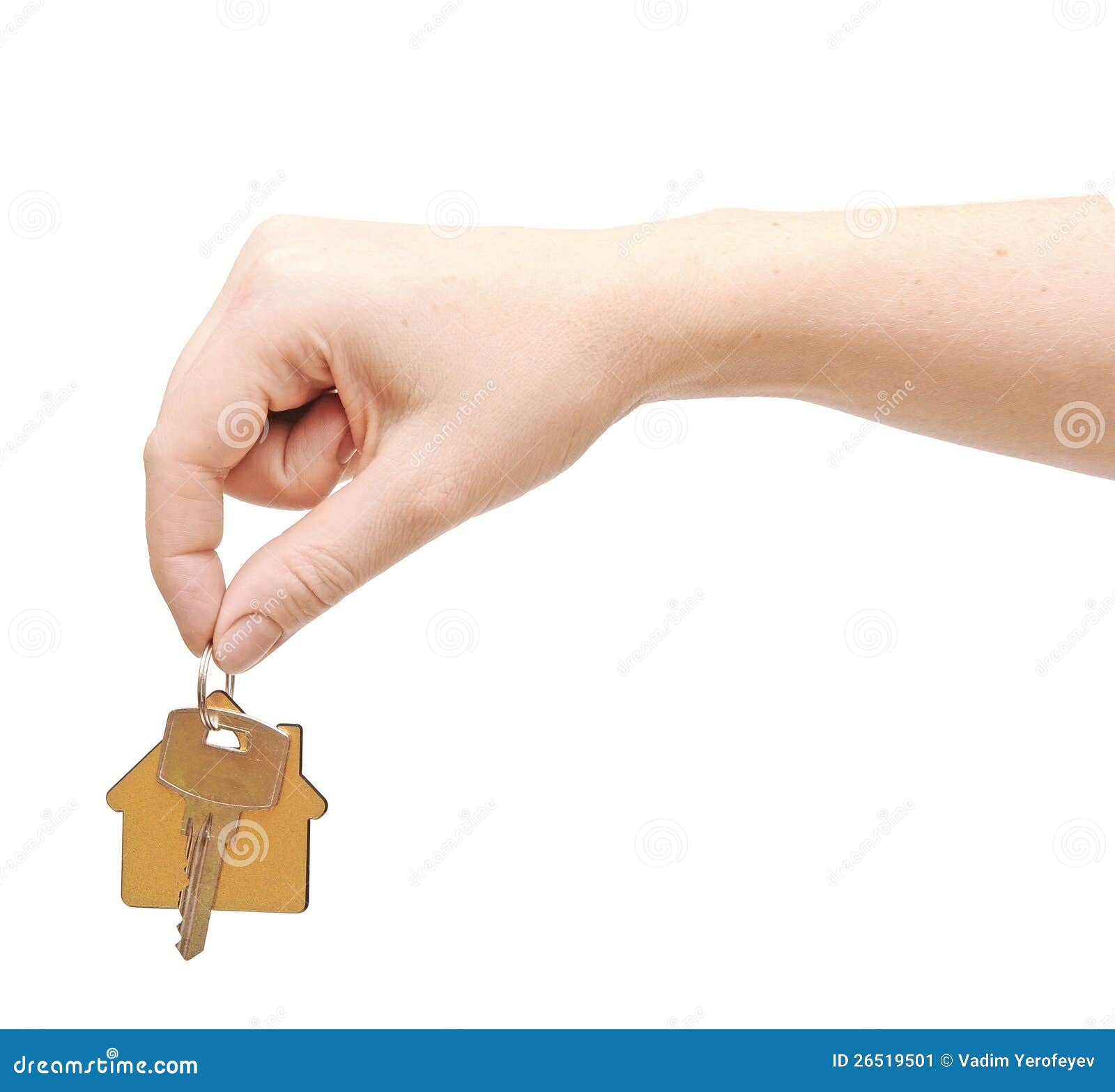 Hand with chrome house key stock image. Image of mortgage - 26519501