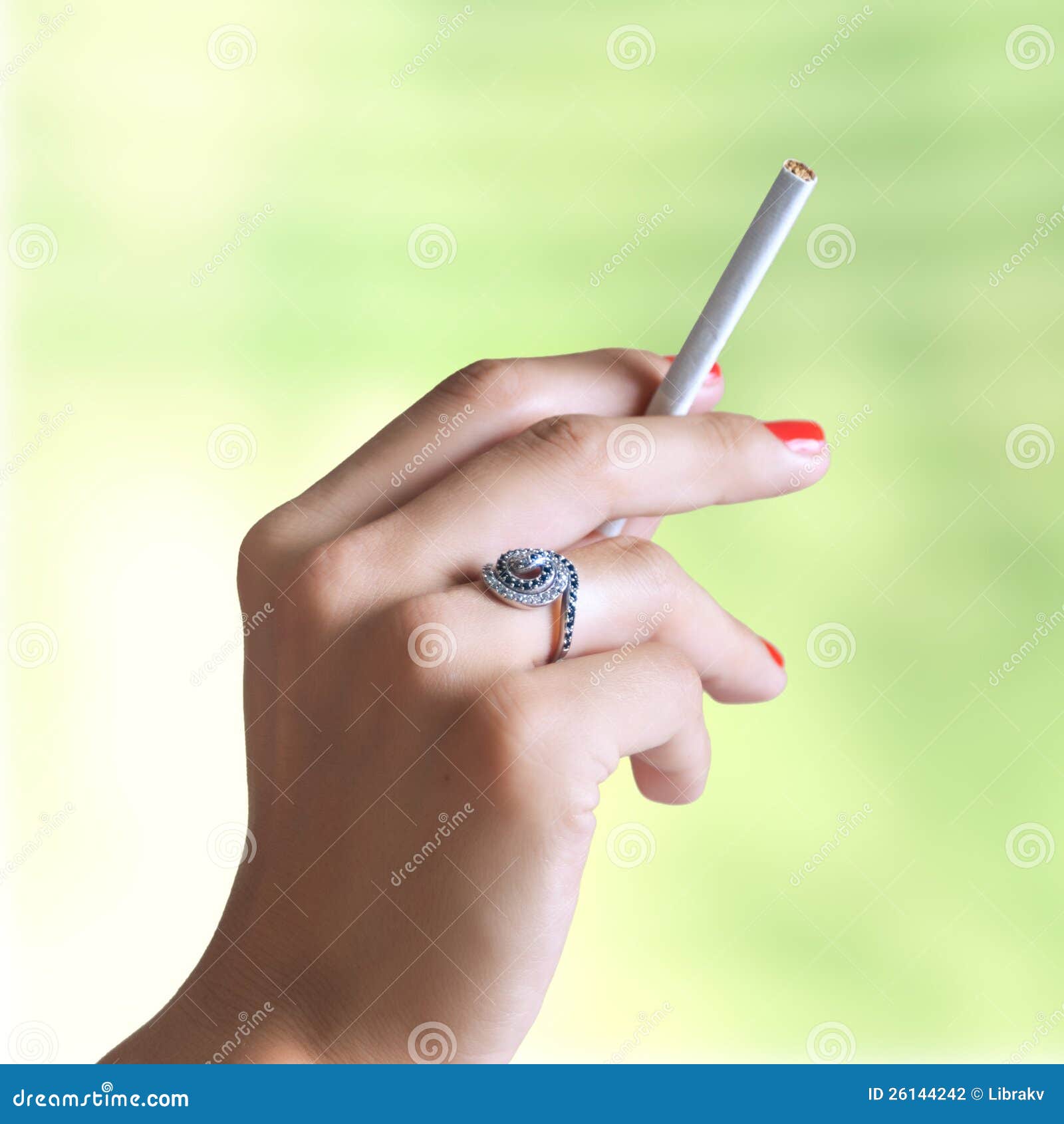 Hand with cigarette stock photo. Image of nicotine, woman - 26144242