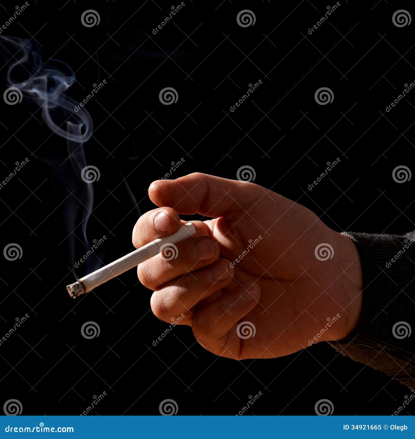 Hand with Cigarette stock image. Image of macro, human - 34921665