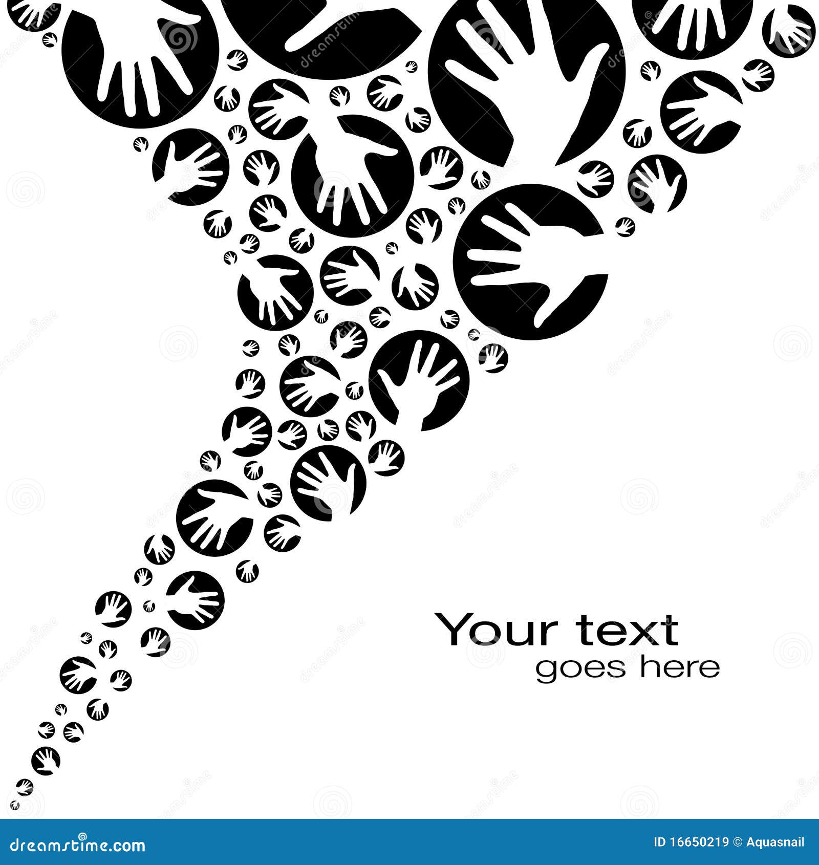 Hand circles design. stock vector. Illustration of helpful - 16650219