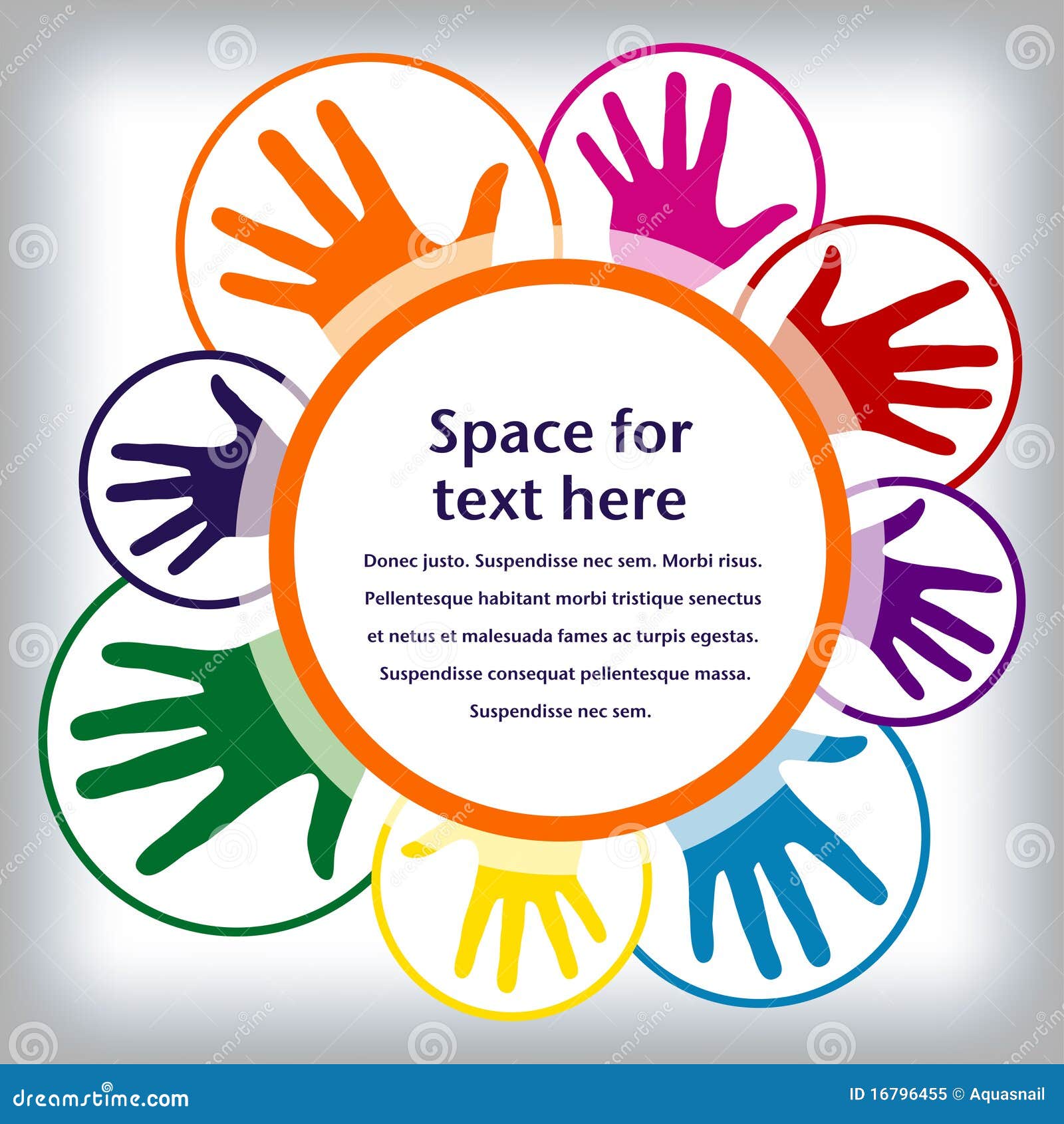 Hand circles design. stock vector. Illustration of person - 16796455