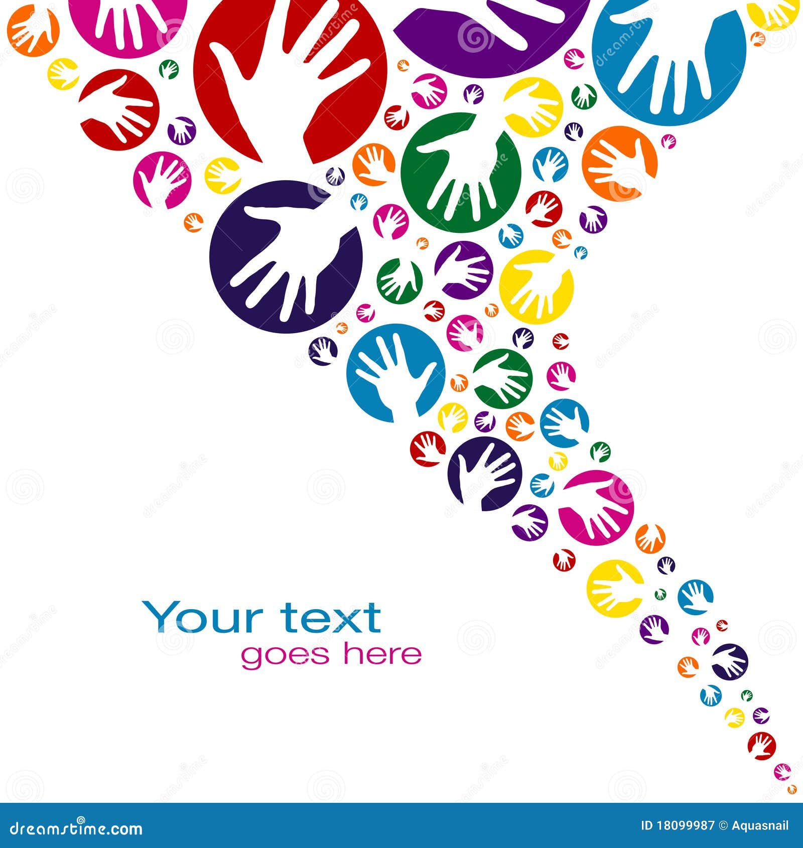 Hand circles design. stock vector. Illustration of circular - 18099987