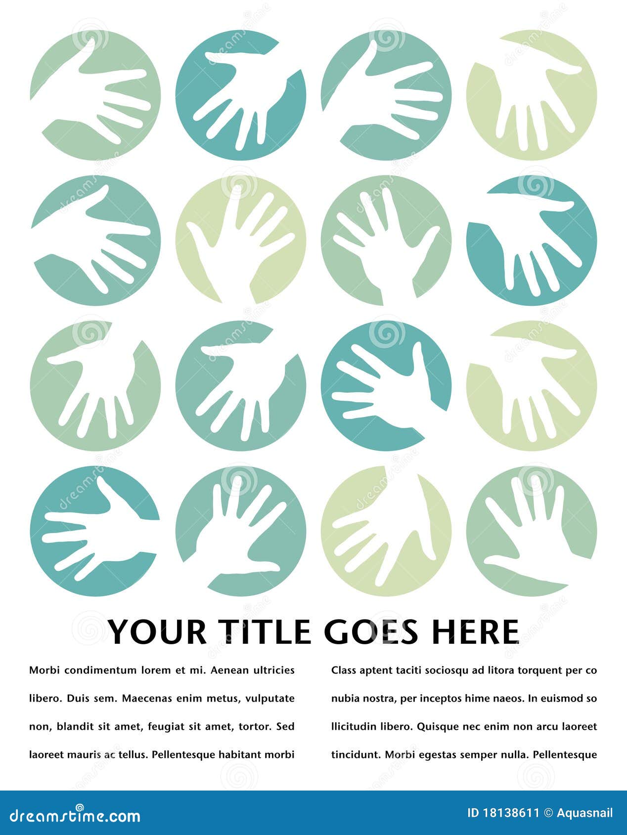 Hand circles design. stock vector. Illustration of happy - 18138611