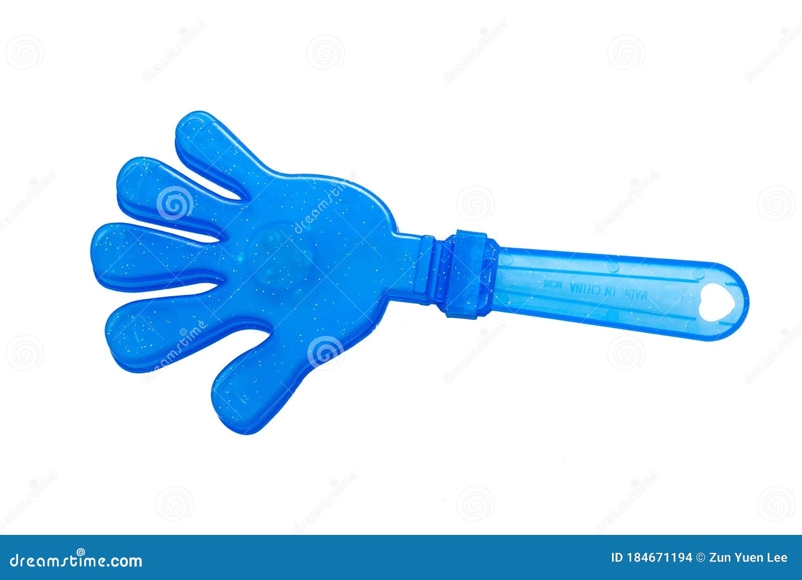 Hand Clapper Blue Isolated with White Background Stock Photo - Image of ...