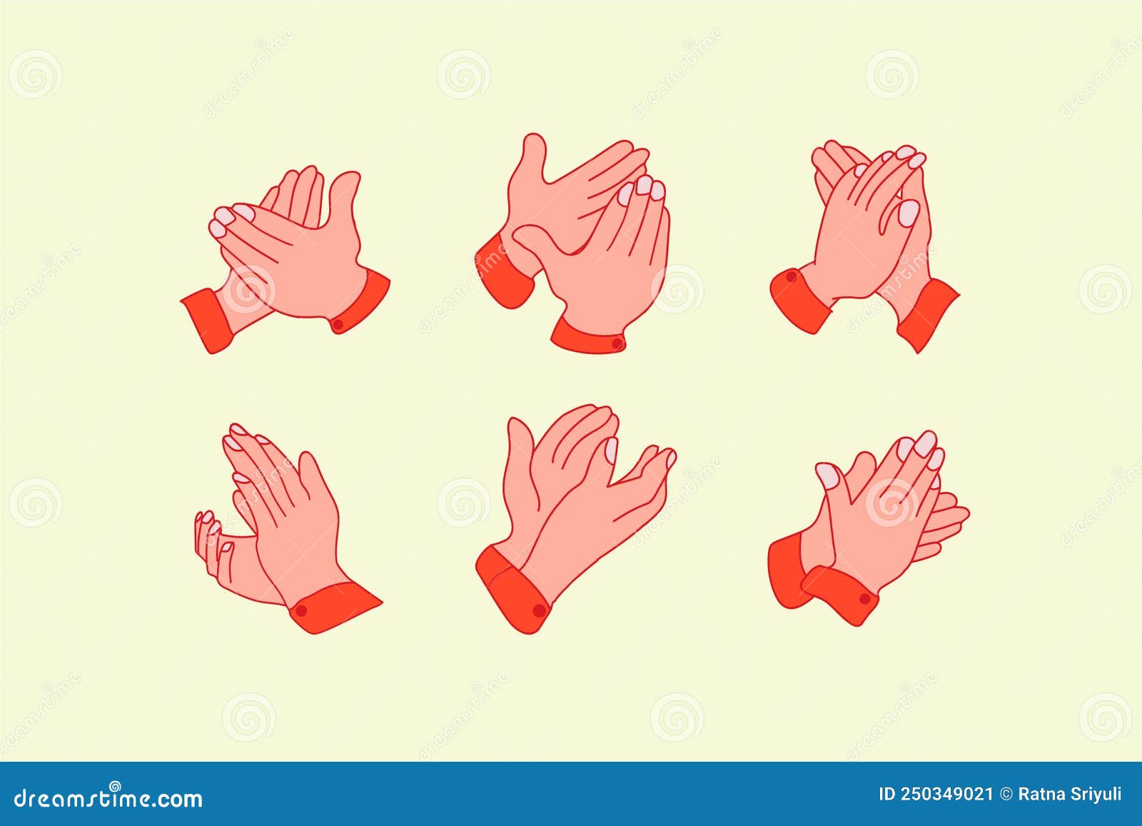 Hand Clapping Design Vector Icon Flat Illustration Stock Vector ...