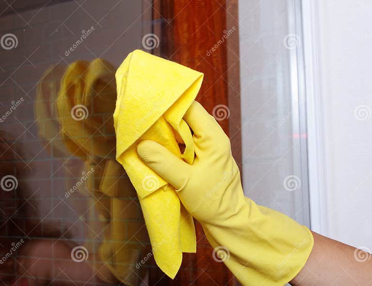 Hand cleaning window. stock image. Image of worker, working - 20808243